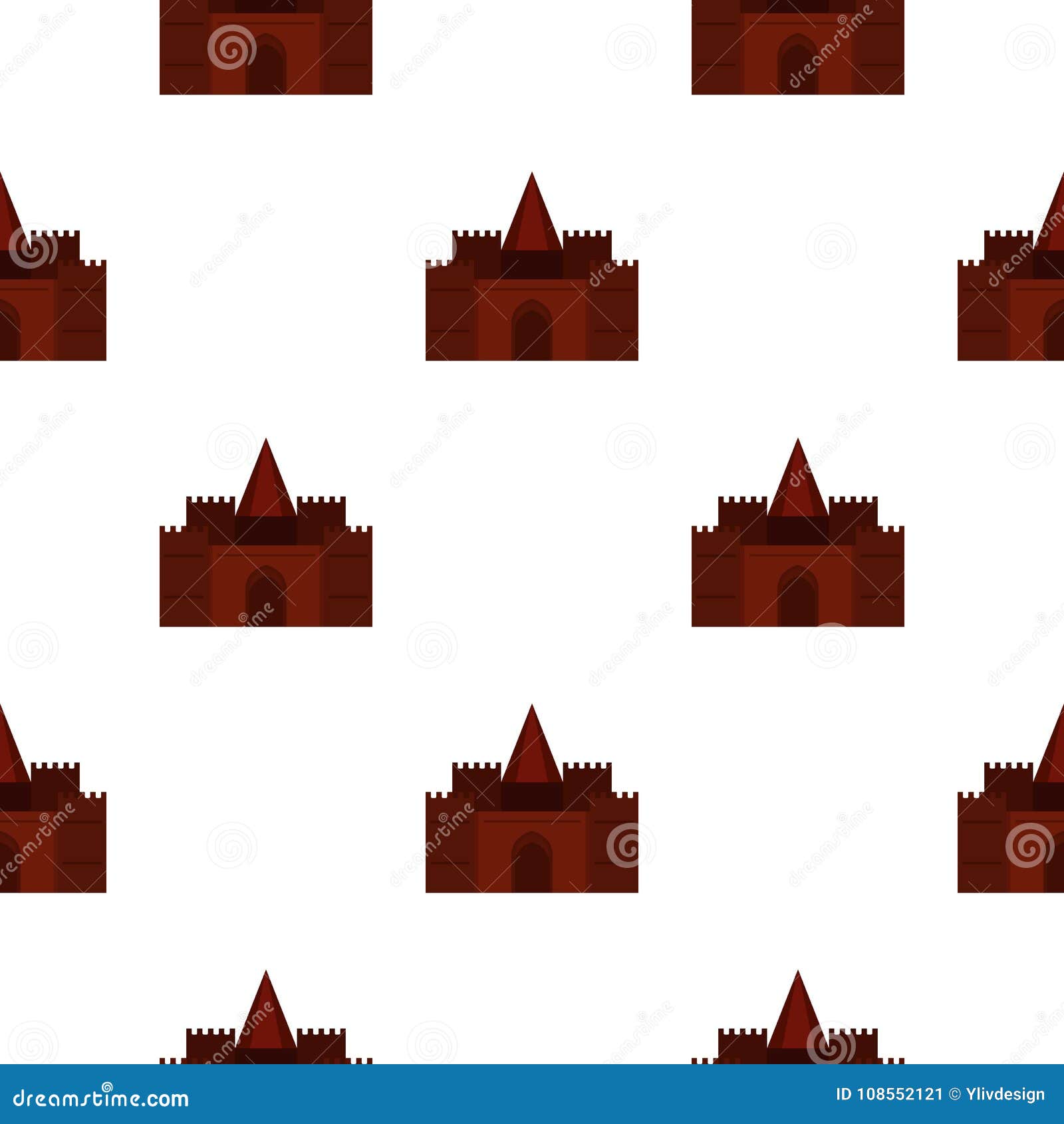 Medieval Palace Pattern Seamless Stock Vector - Illustration of king ...