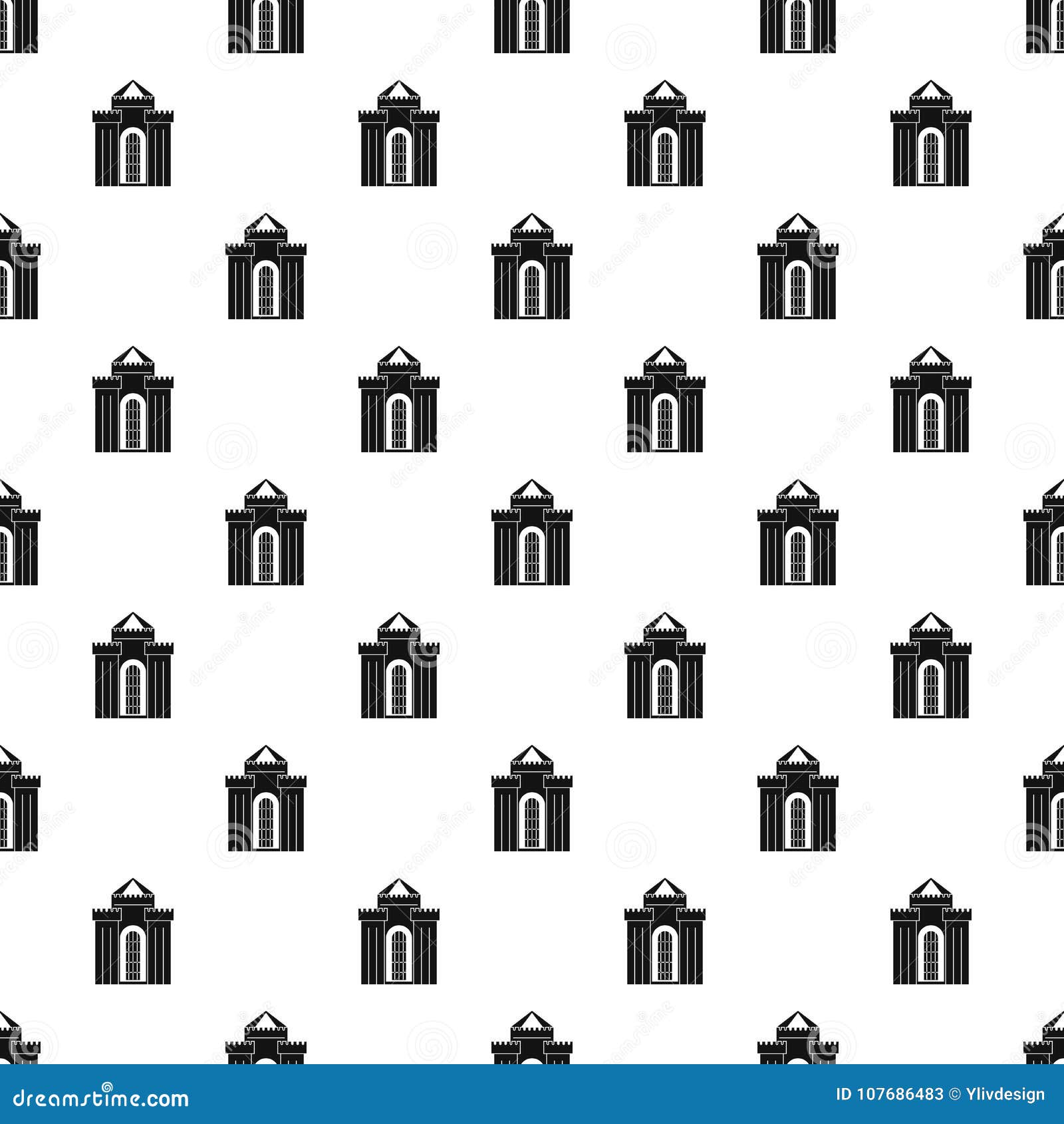 Medieval Palace Pattern Vector Stock Vector - Illustration of ...