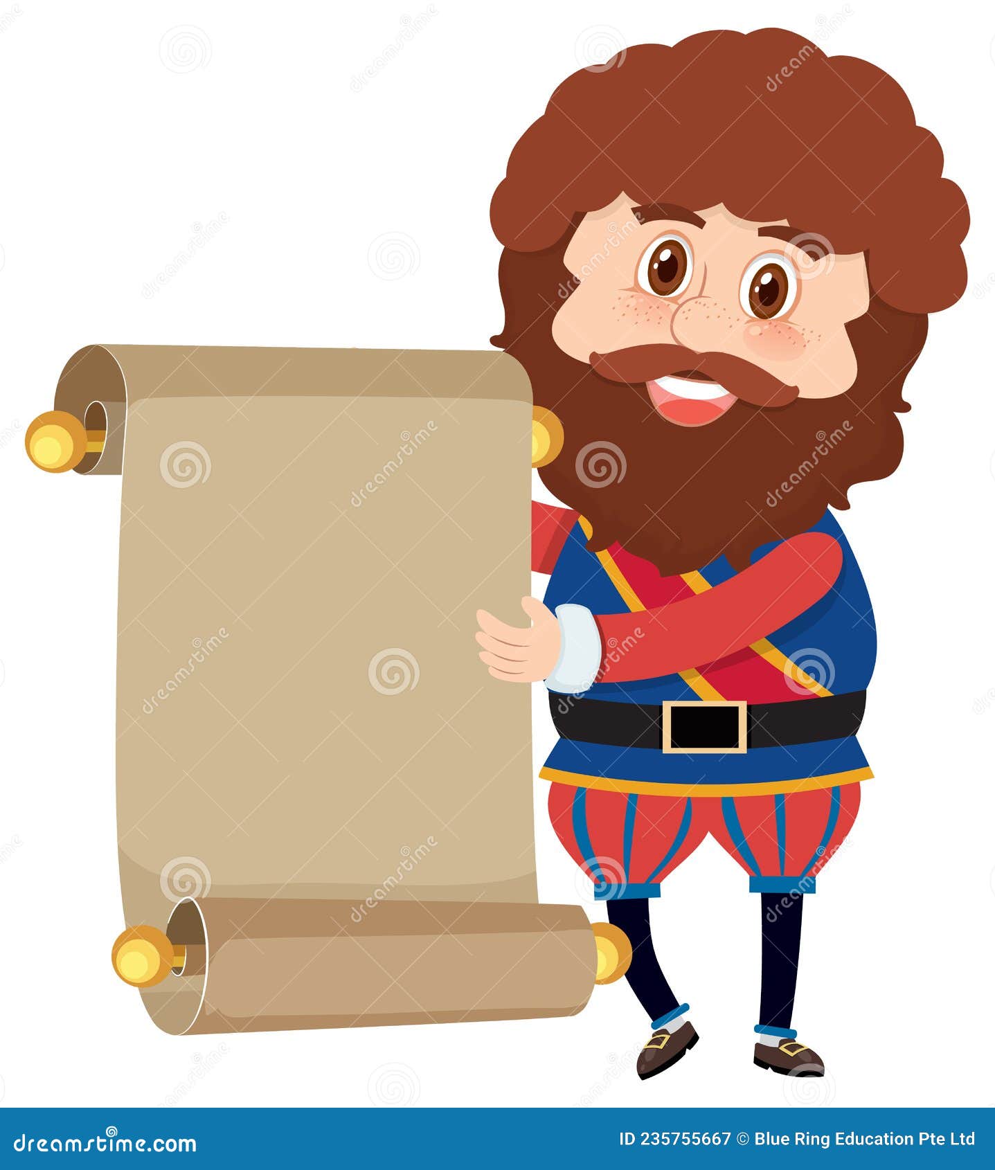 Medieval Paper Roll Template Stock Vector - Illustration of fantasy ...