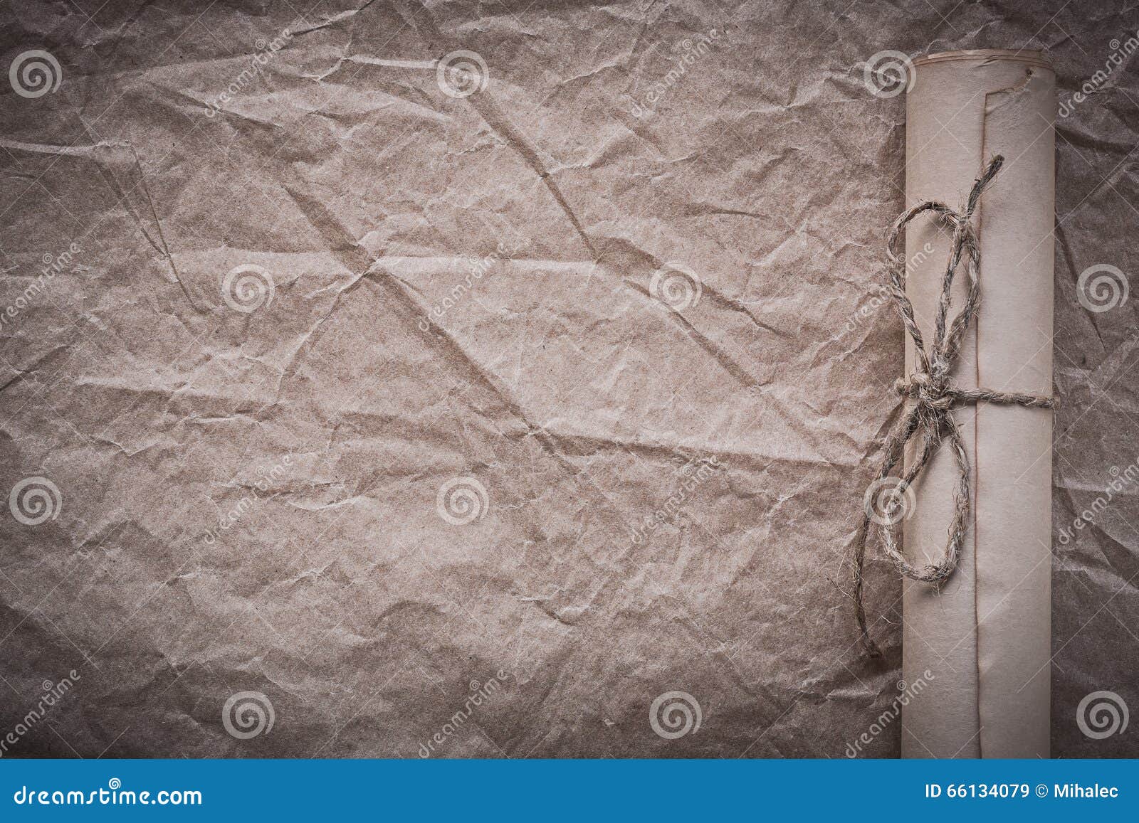 Medieval Paper Scroll Plume Present Box On Black Background Stock Image ...