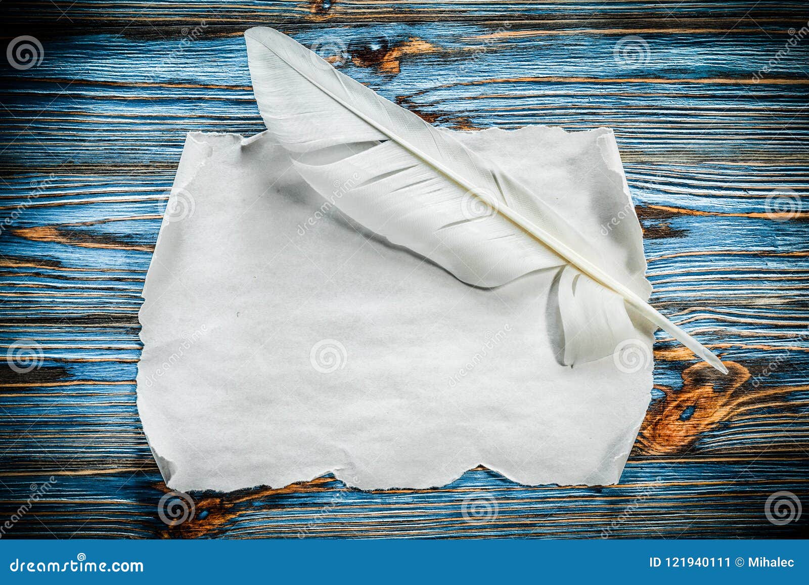 Medieval Paper Scroll Plume Present Box On Black Background Stock Image ...