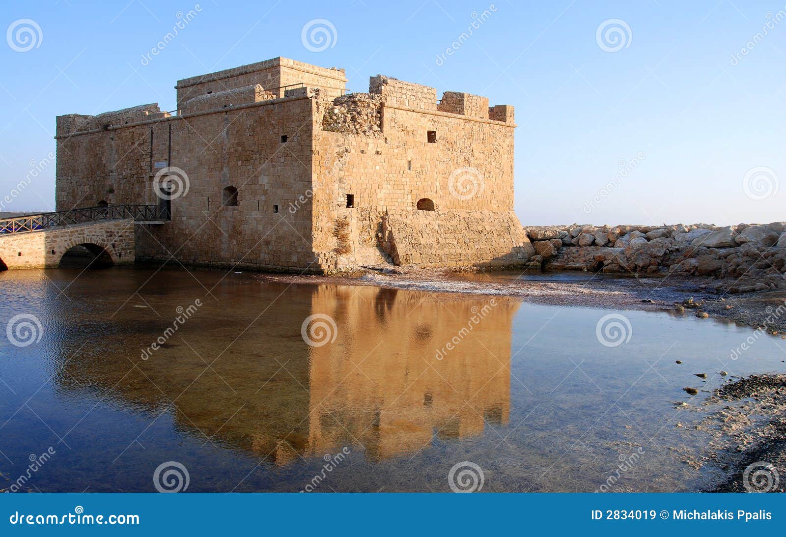 Medieval Paphos Castle stock image. Image of heritage - 2834019