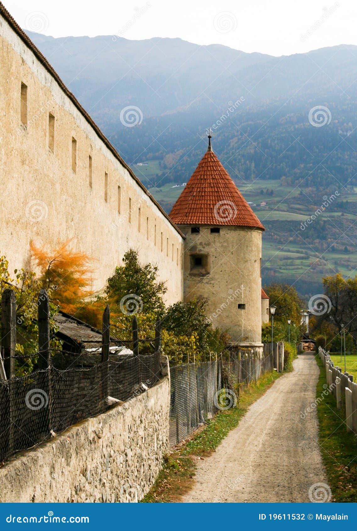 Medieval path stock photo. Image of chateau, attraction - 19611532