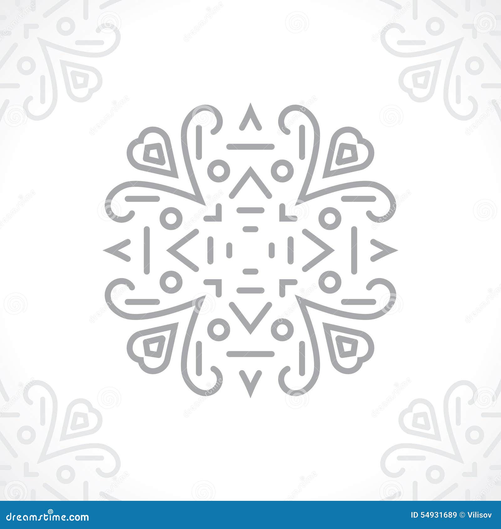 Medieval pattern stock vector. Illustration of line, geometric - 54931689