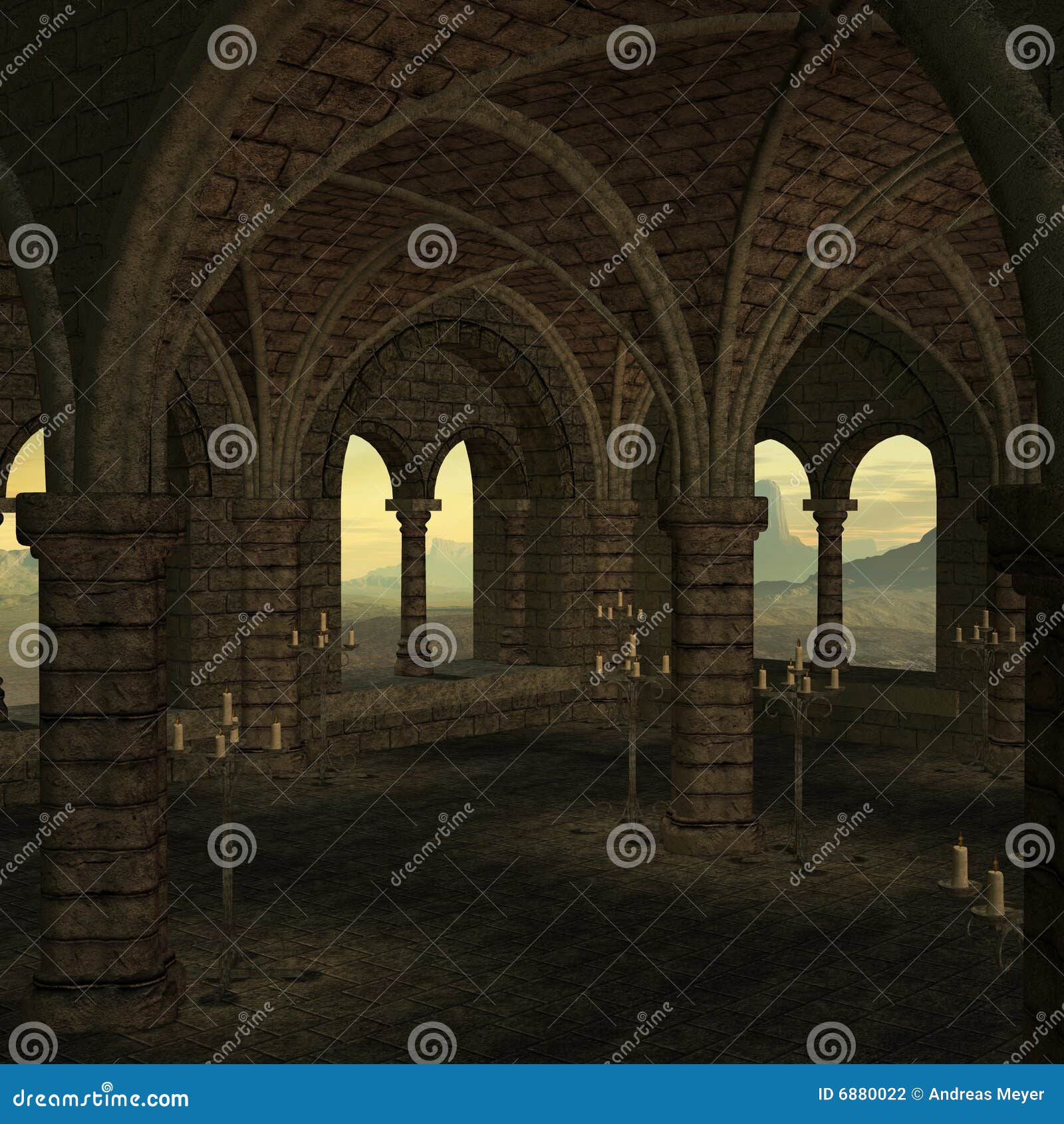 Medieval Place stock illustration. Illustration of wall - 6880022
