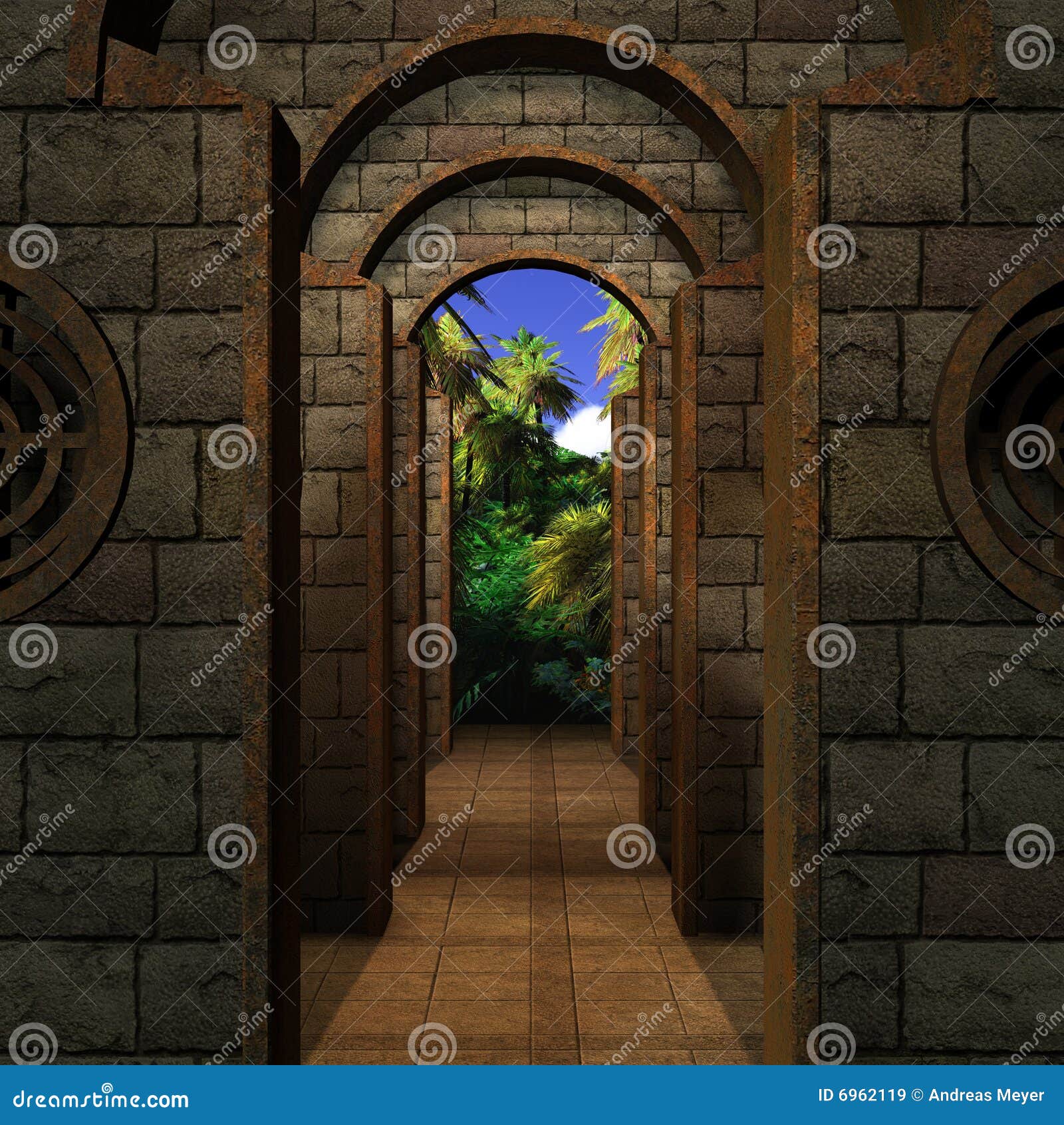 Medieval Place Of Worship With Ritual Potions Stock Photography ...