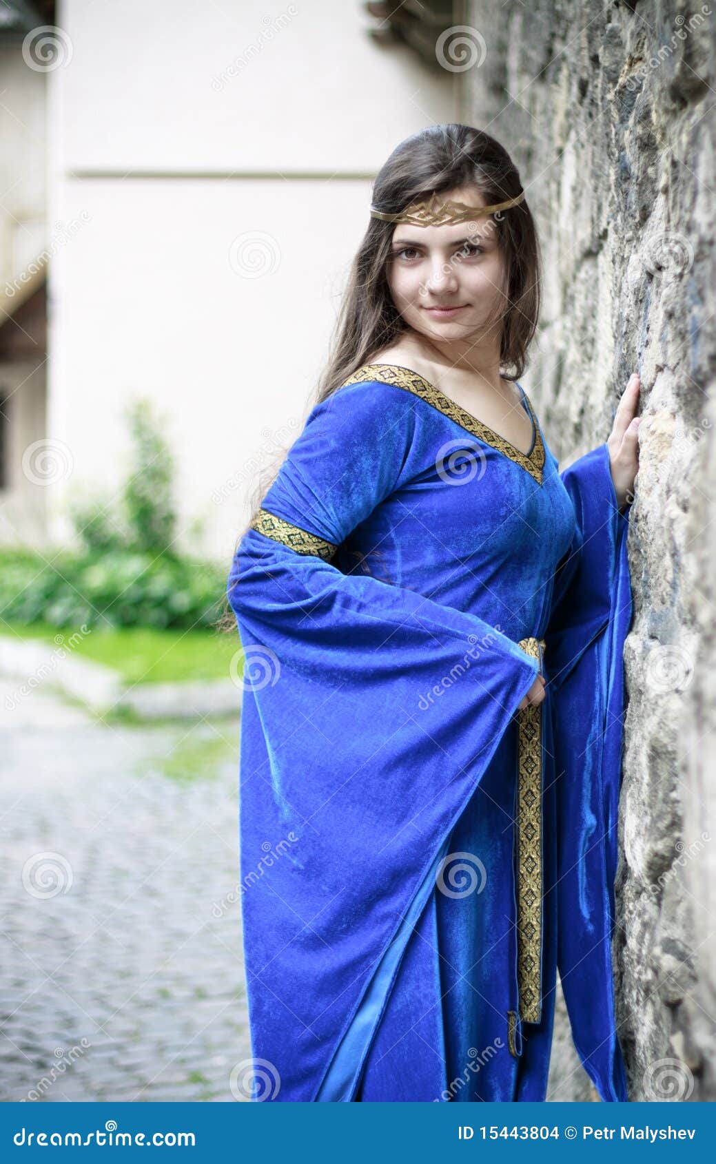 Medieval Princess In Stone Garden Stock Image | CartoonDealer.com #17733781