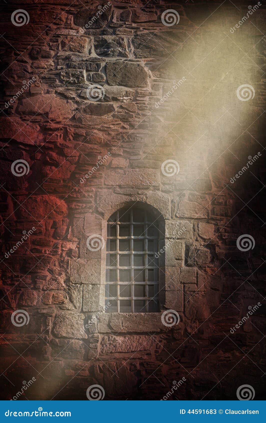 Medieval Prison Chains For Prisoners In Front Of Stone Wall Royalty ...