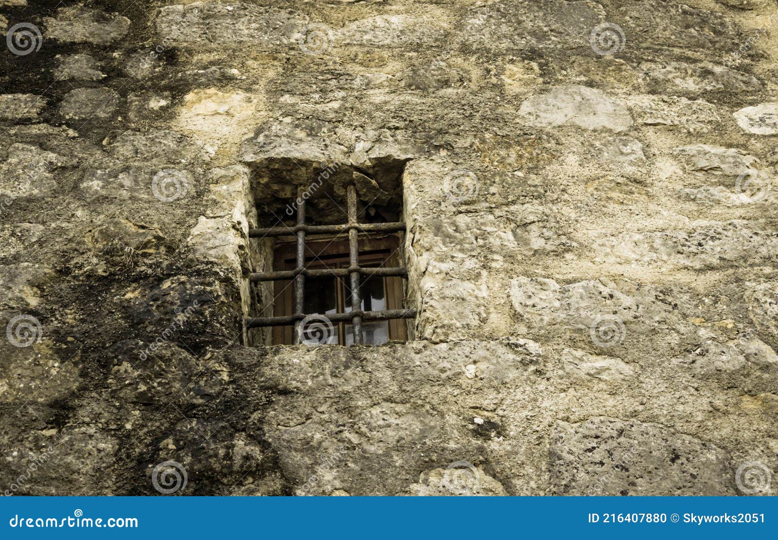 Medieval Prison. Window with Bars. Ancient Medieval Prison Window from ...