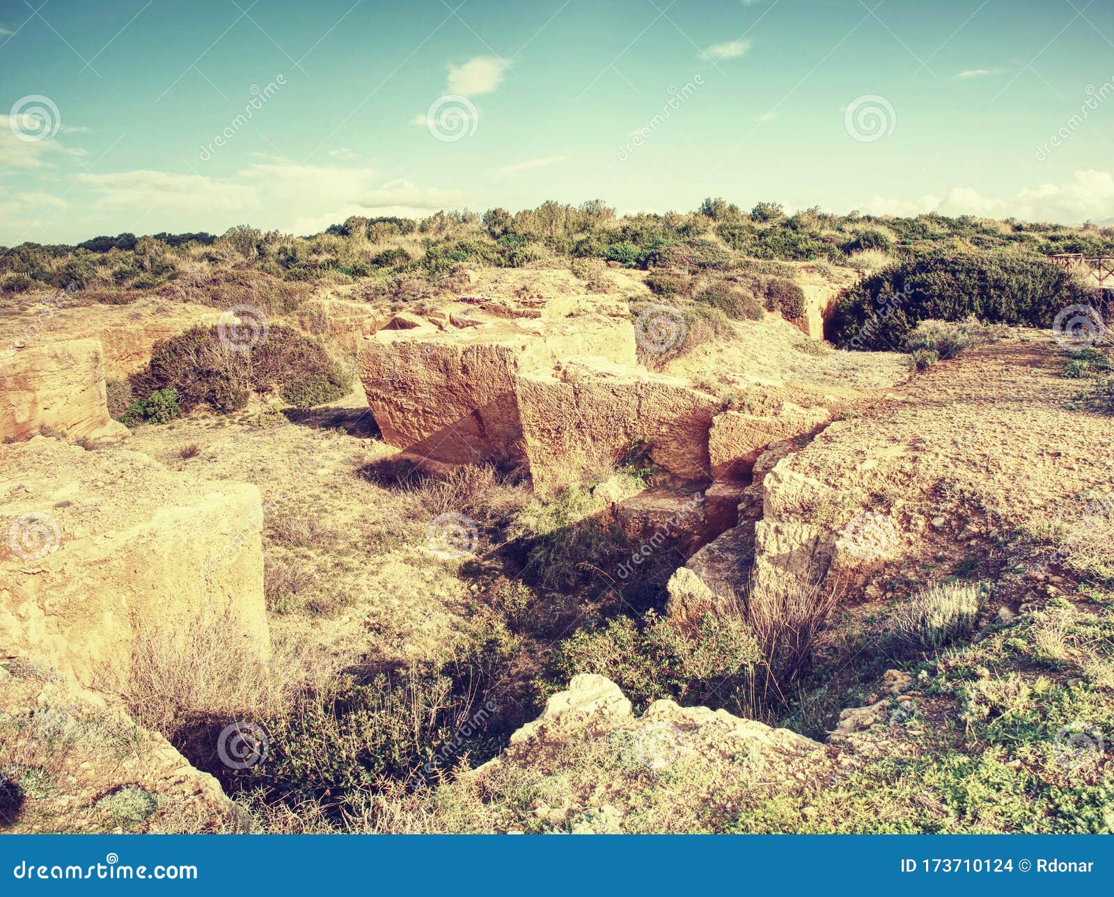 Medieval Quarry Sandstone , Blocks are Away Stock Photo - Image of ...