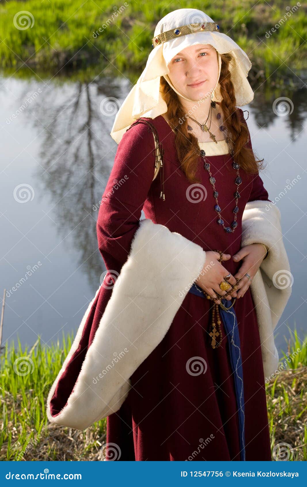 Medieval Queen Outdoors Portrait Stock Photo - Image of princess ...