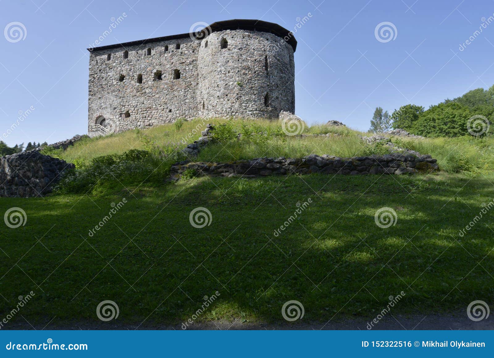 Medieval Raseborg Castle on a Rock in Finland Stock Photo - Image of ...