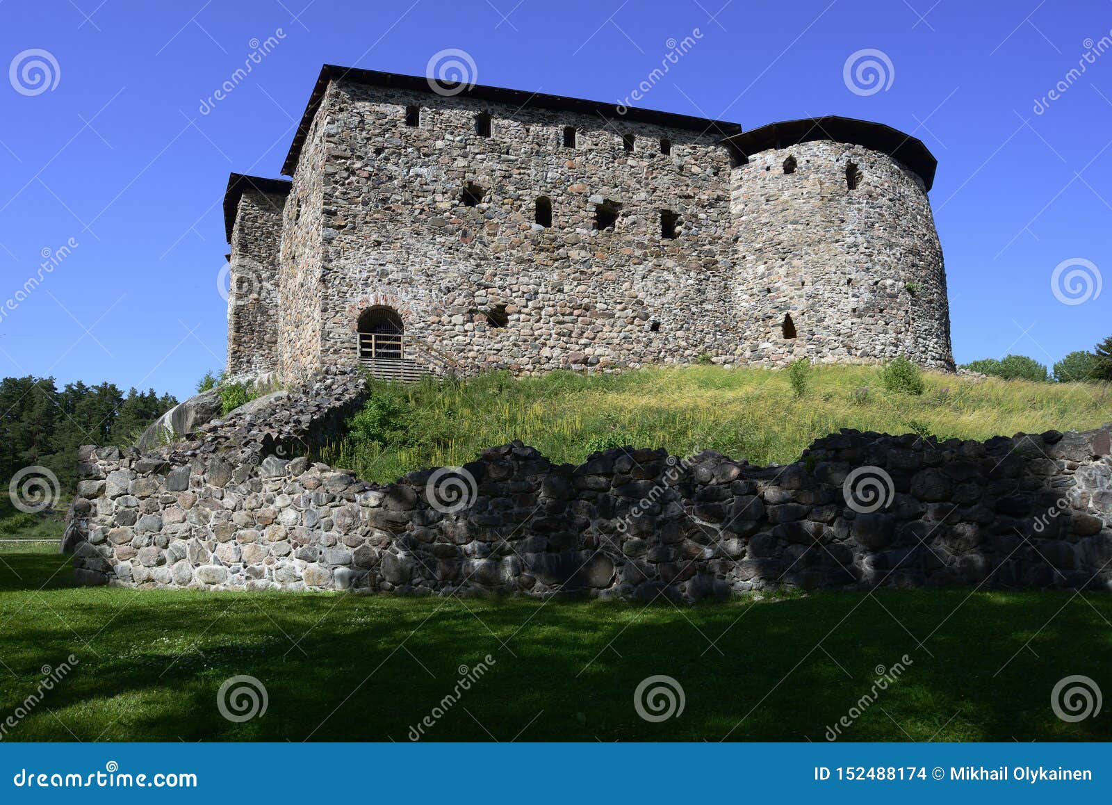 Medieval Raseborg Castle on a Rock in Finland Stock Photo - Image of ...