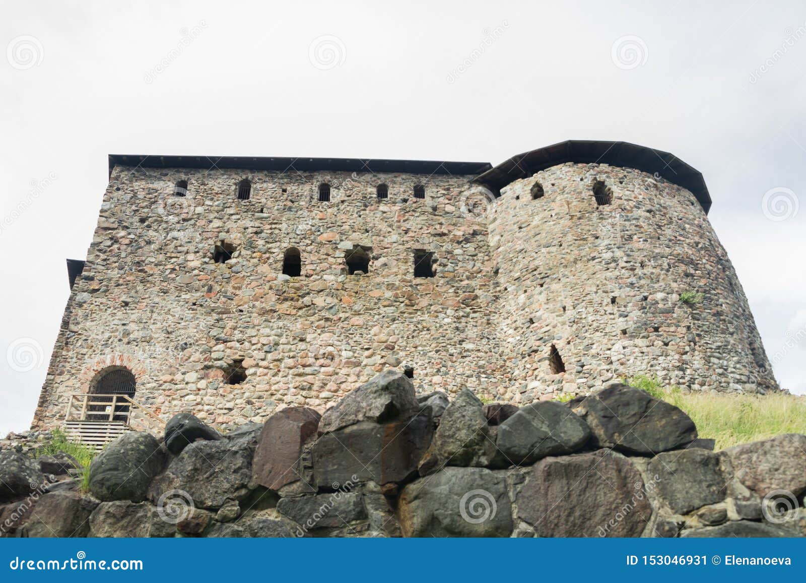 Medieval Raseborg Castle on a Rock in Finland at Summer Stock Image ...