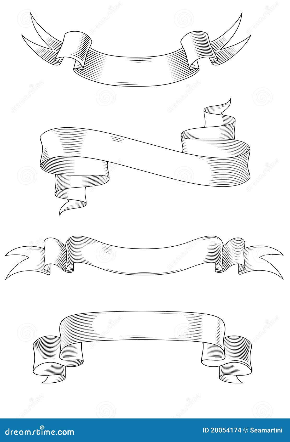 Medieval ribbons stock vector. Illustration of parchment - 20054174