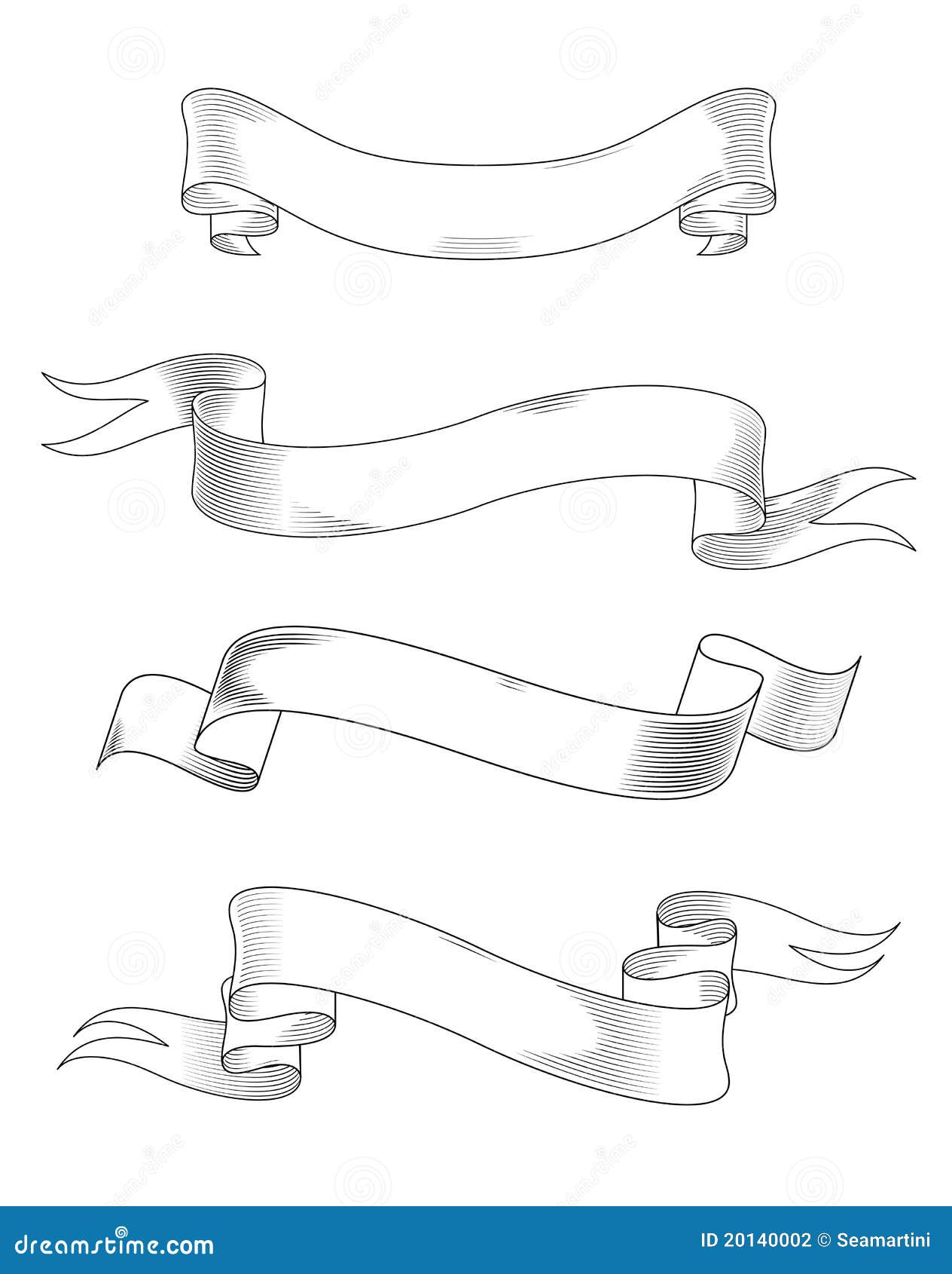 Medieval ribbons stock vector. Illustration of ornate - 20140002