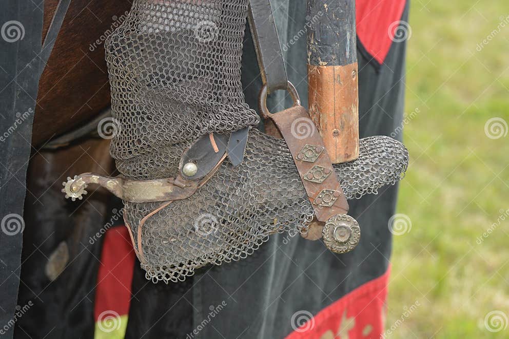Medieval Riding Boot in Stirrup Stock Image - Image of heel, armour ...