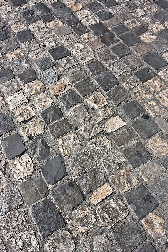 Medieval road pavement stock image. Image of plaza, texture - 6203735