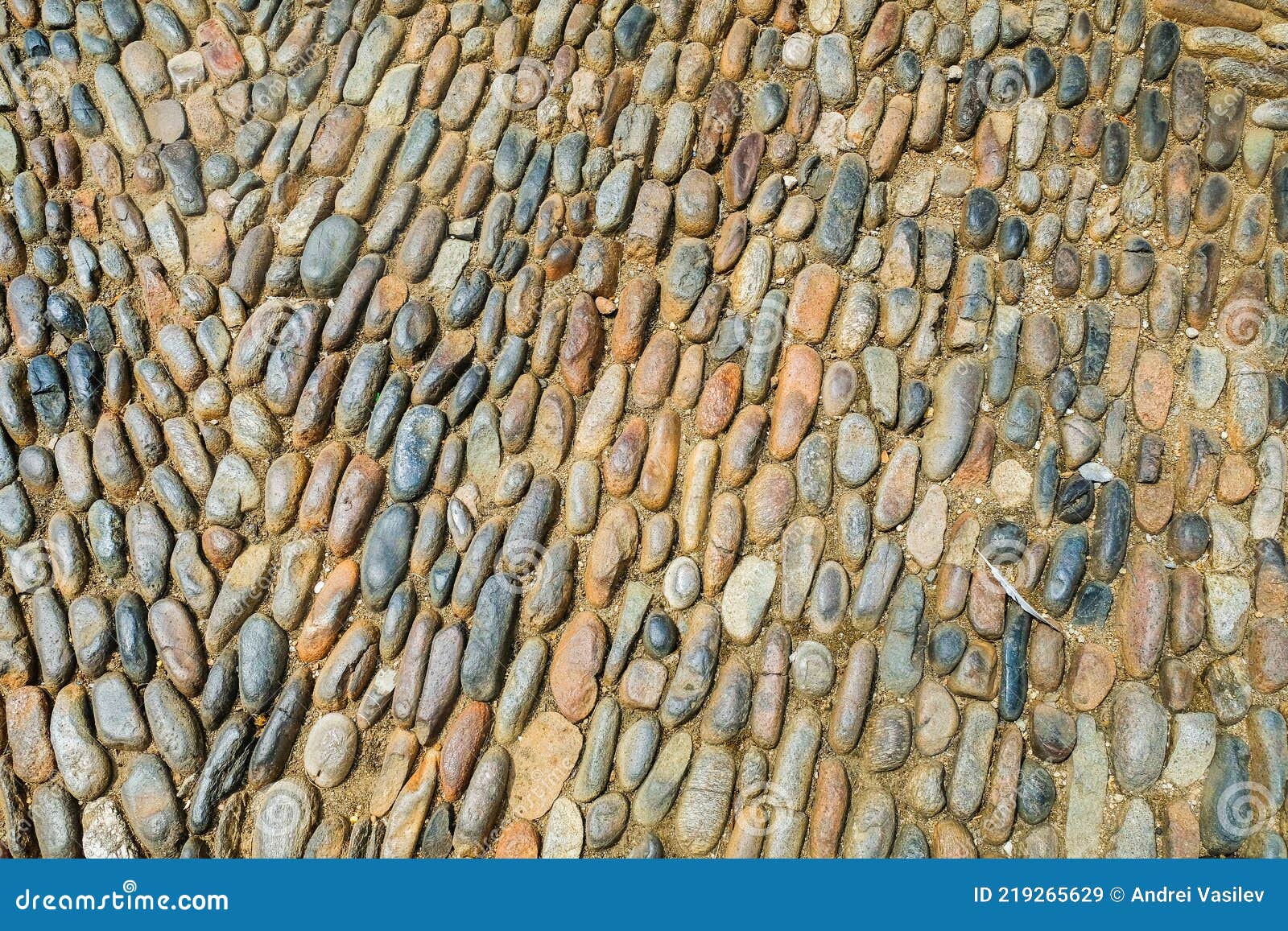 Medieval Road Surface Paved by Cobblestone, Spain. Background and ...