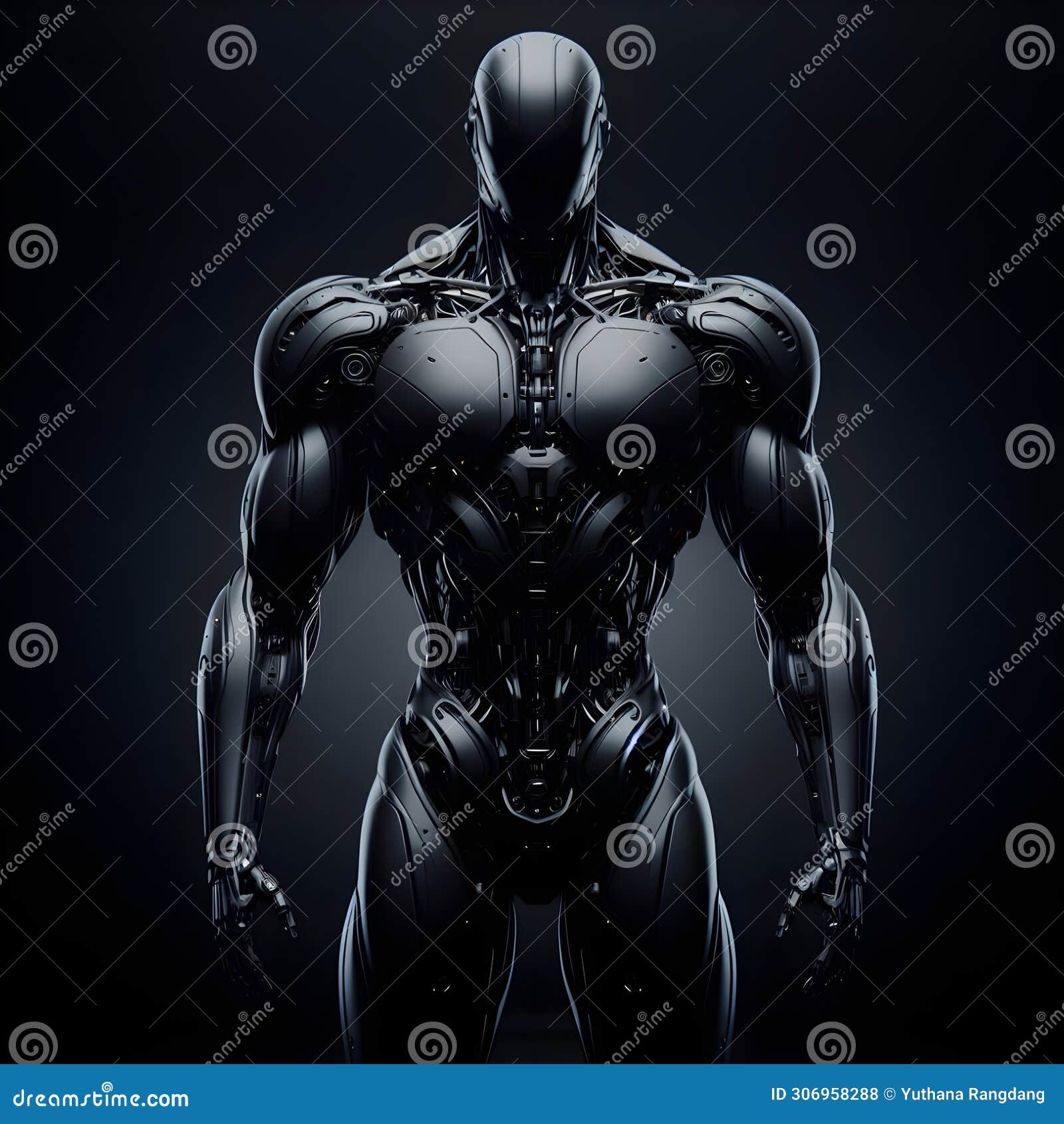 Medieval Robot Cyborg Warrior. Stock Illustration - Illustration of ...