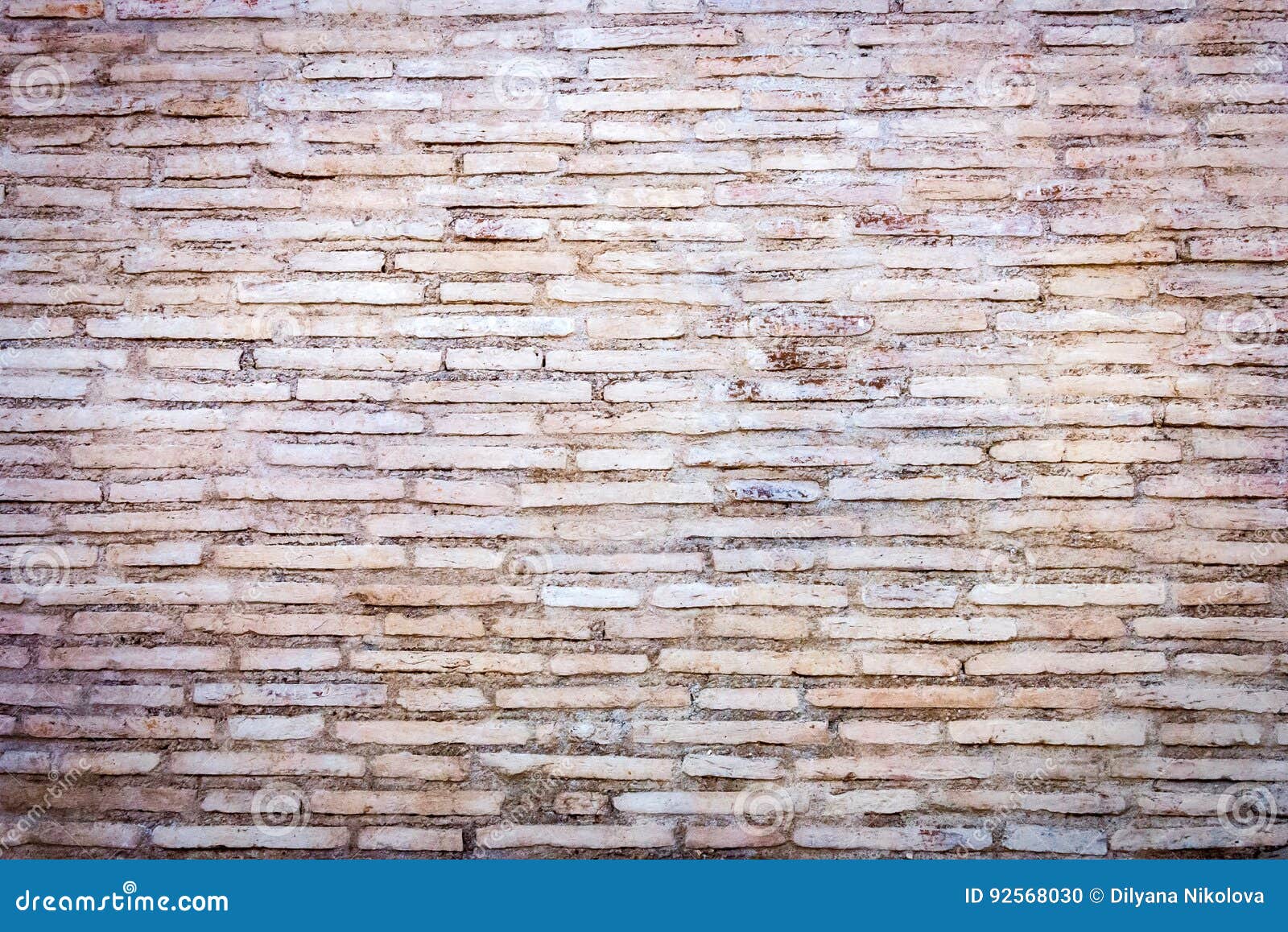 Medieval Roman Brick Wall Background. Travertine Stone Bricks in ...