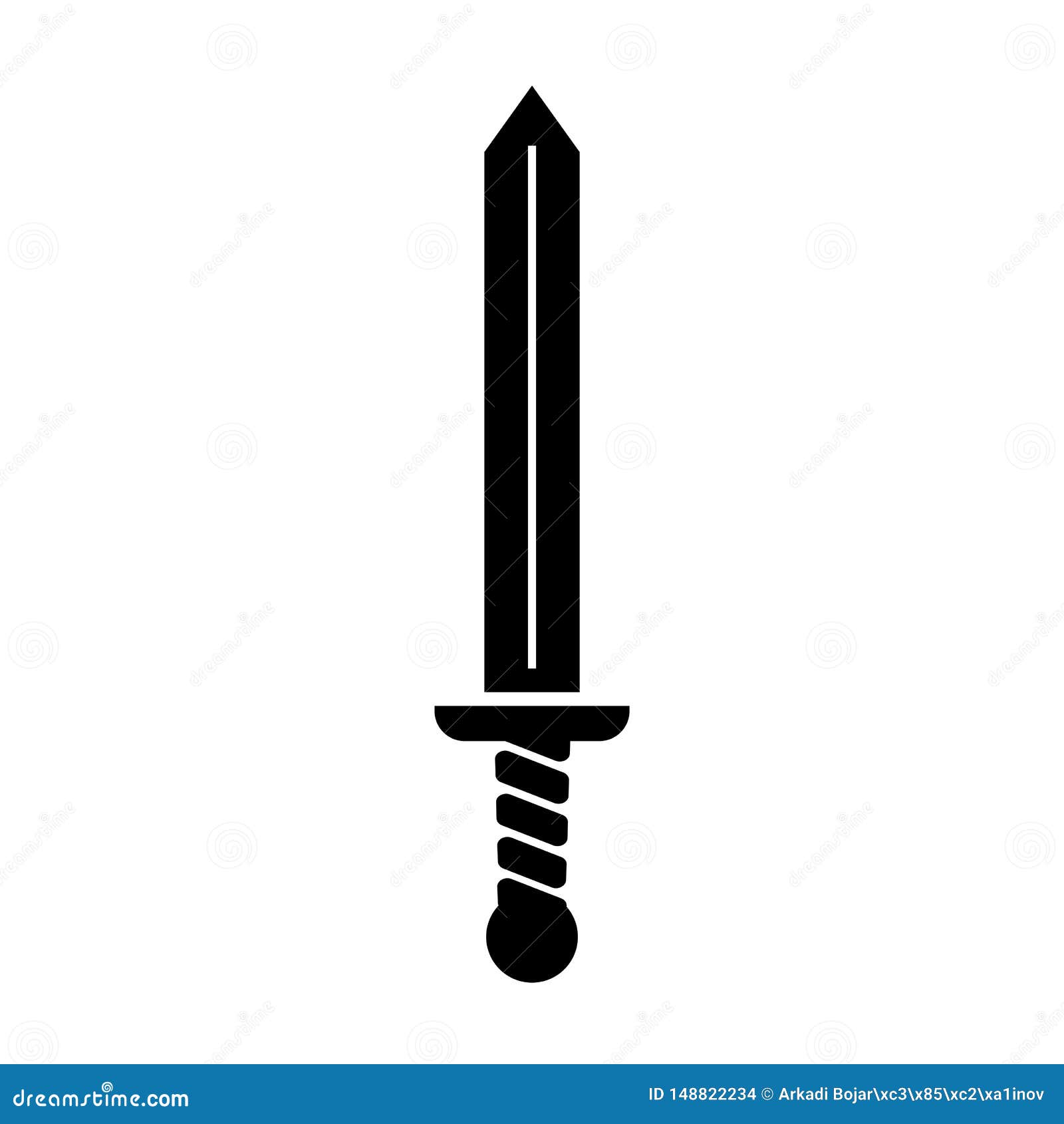 The Sword, Vector Image. Medieval Weapon Sketch. | CartoonDealer.com ...