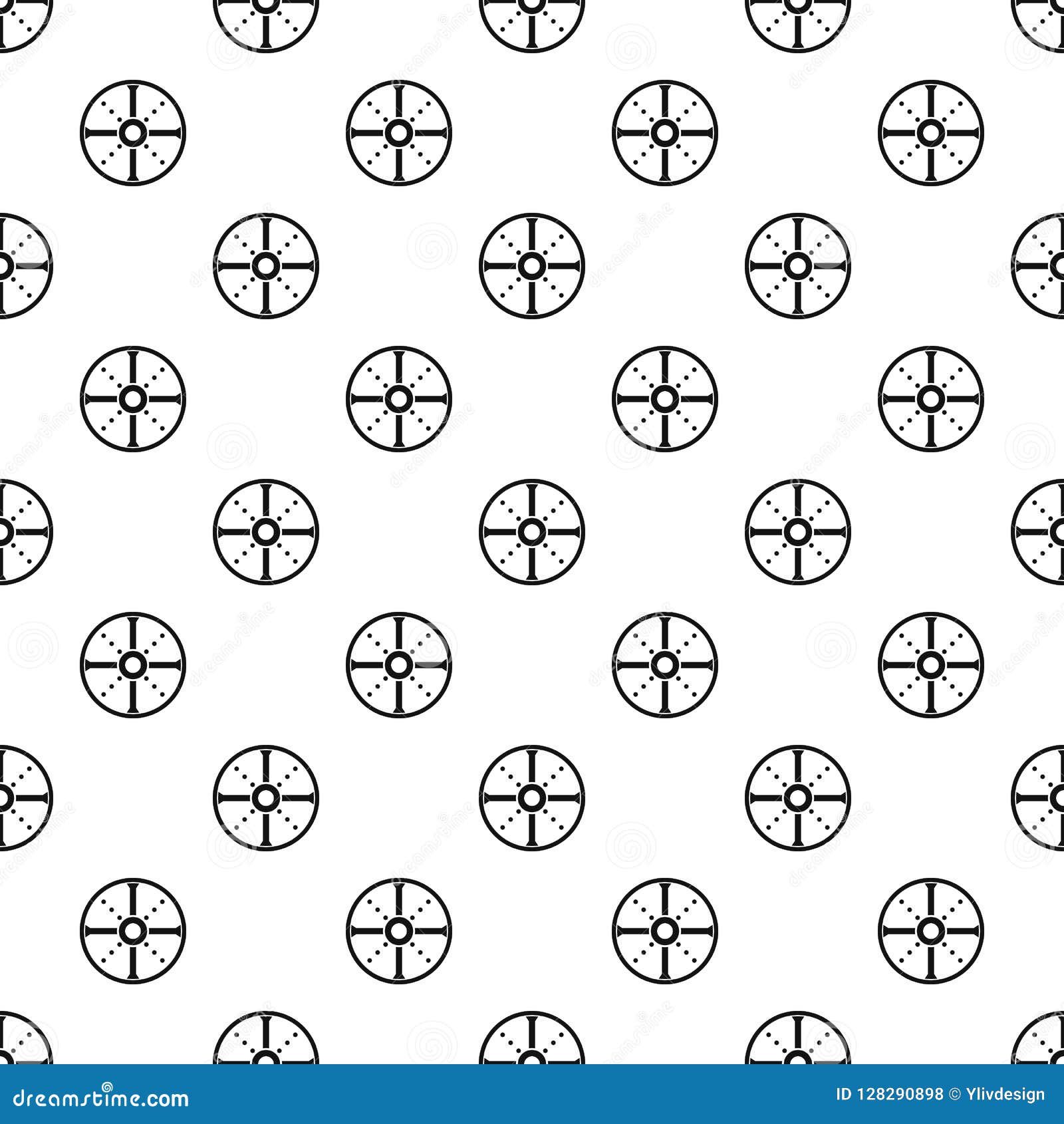 Medieval Round Shield Pattern, Simple Style Stock Illustration ...