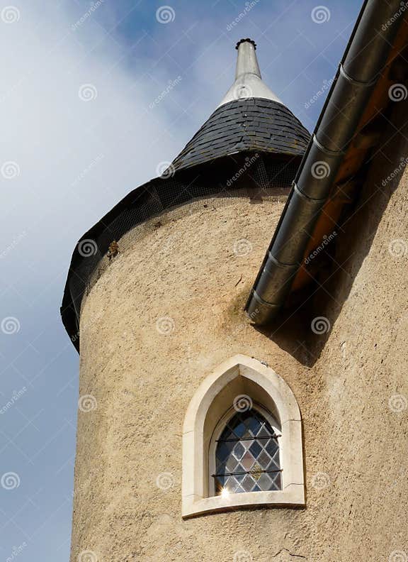 Medieval Round Tower stock photo. Image of tower, montmorillon - 9017728