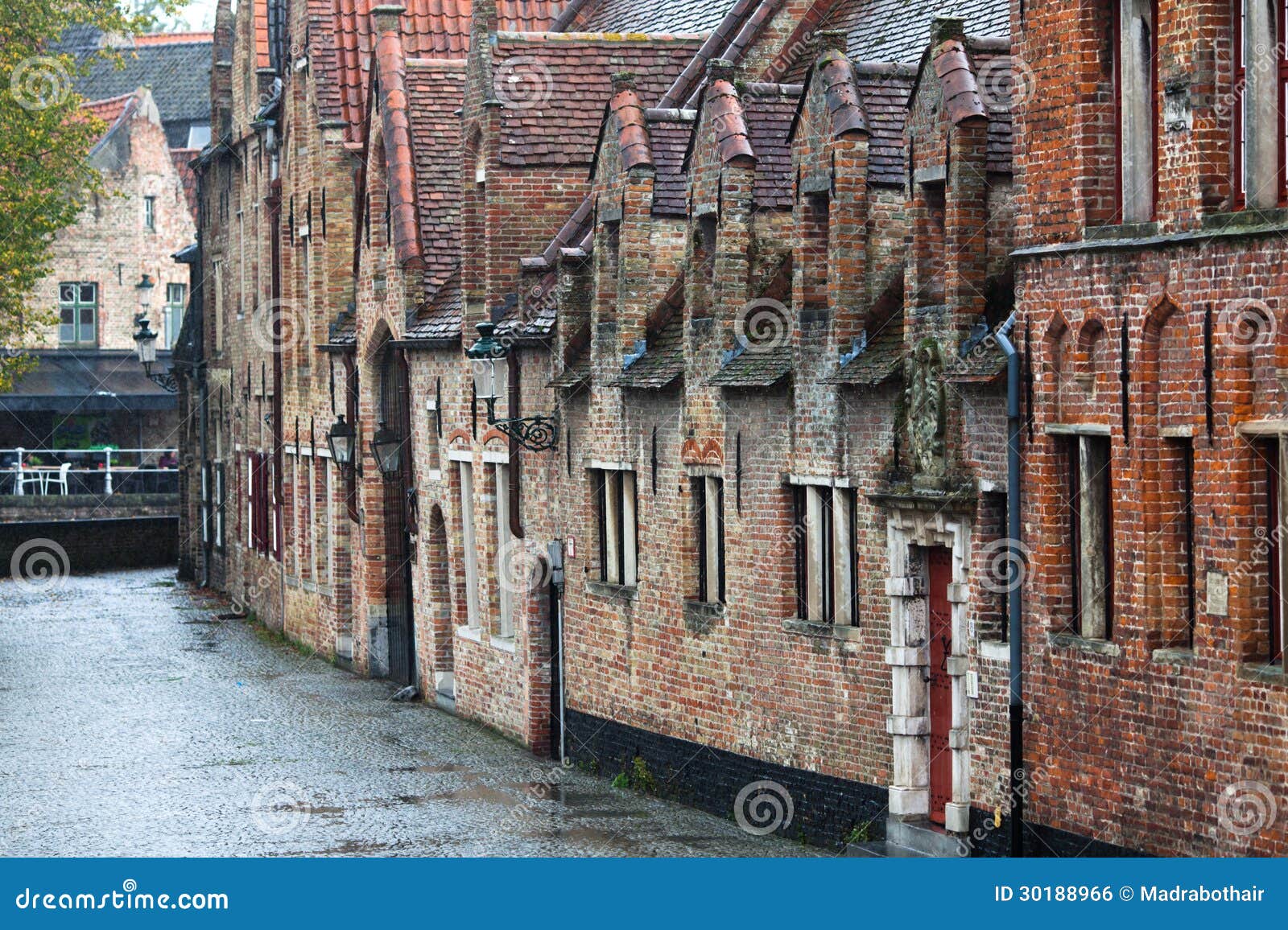 Medieval Houses in Bruges, Belgium Stock Photo - Image of city ...