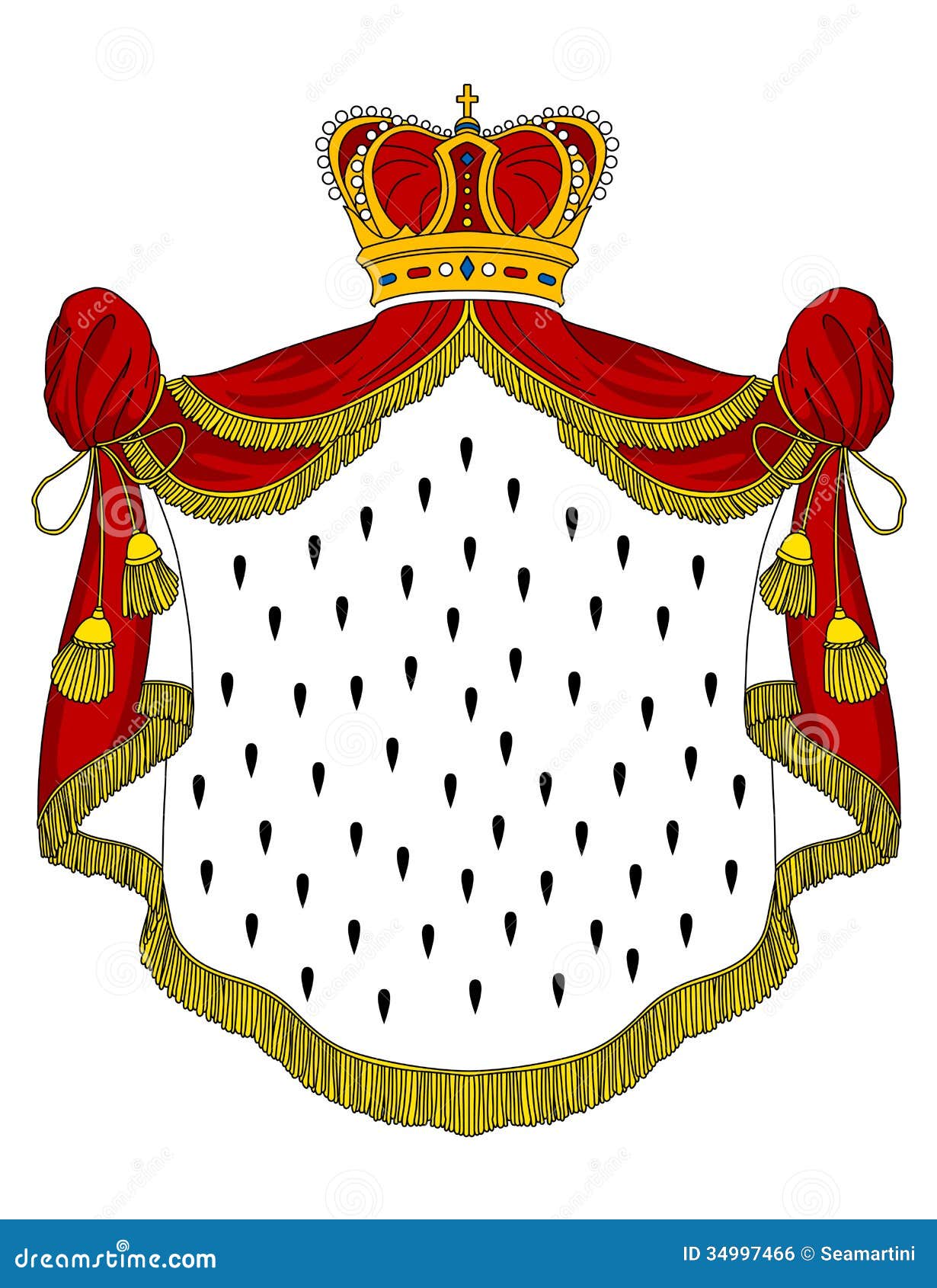Medieval royal mantle stock vector. Illustration of mantling - 34997466