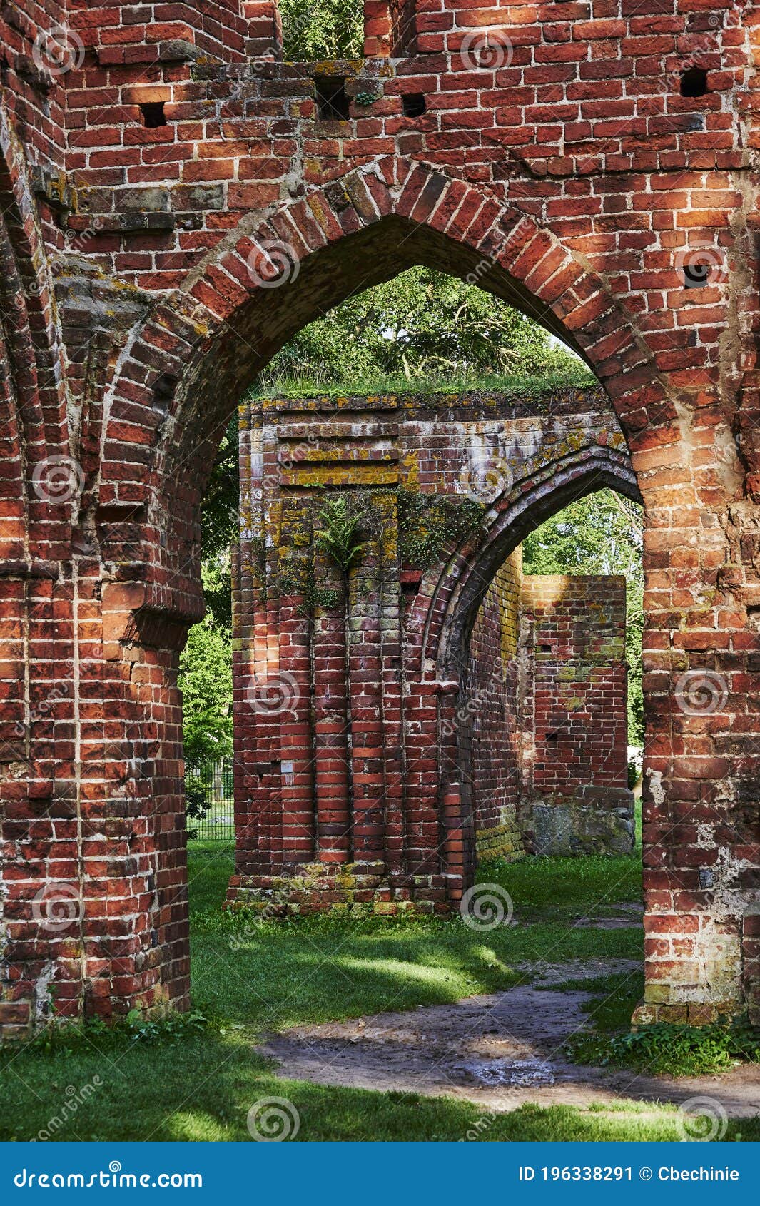 Medieval Ruined Monastery in a Public Park in Greifswald Stock Image ...