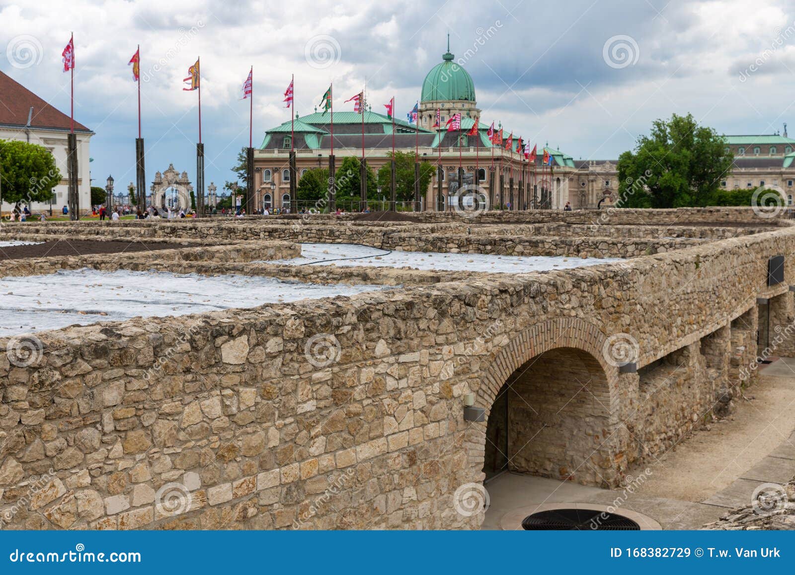 Ruins Buda Castle with View at Historical Museum Budapest Stock Image ...