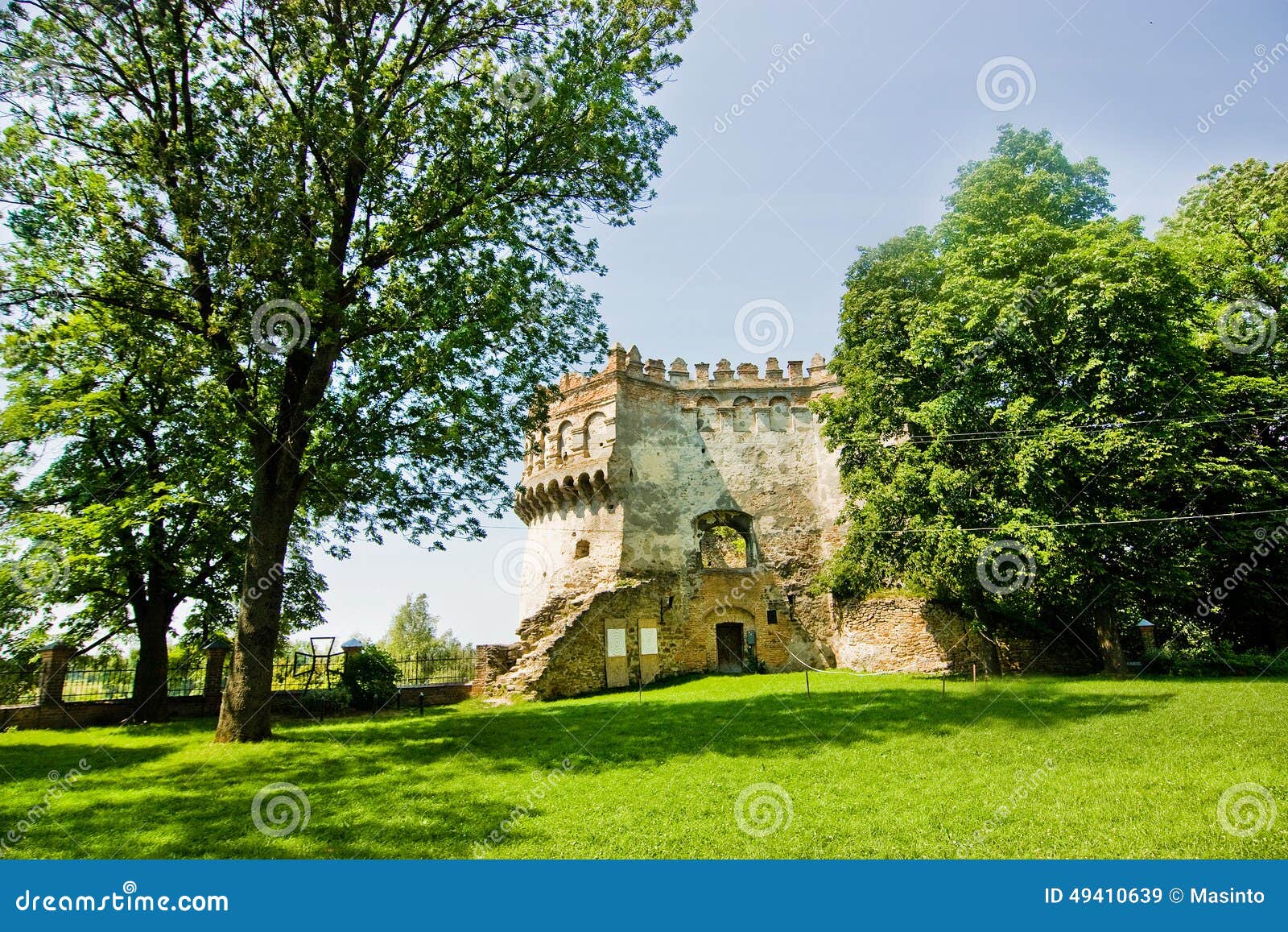 Medieval Ruins of Castle in Ostrog Stock Image - Image of culture ...