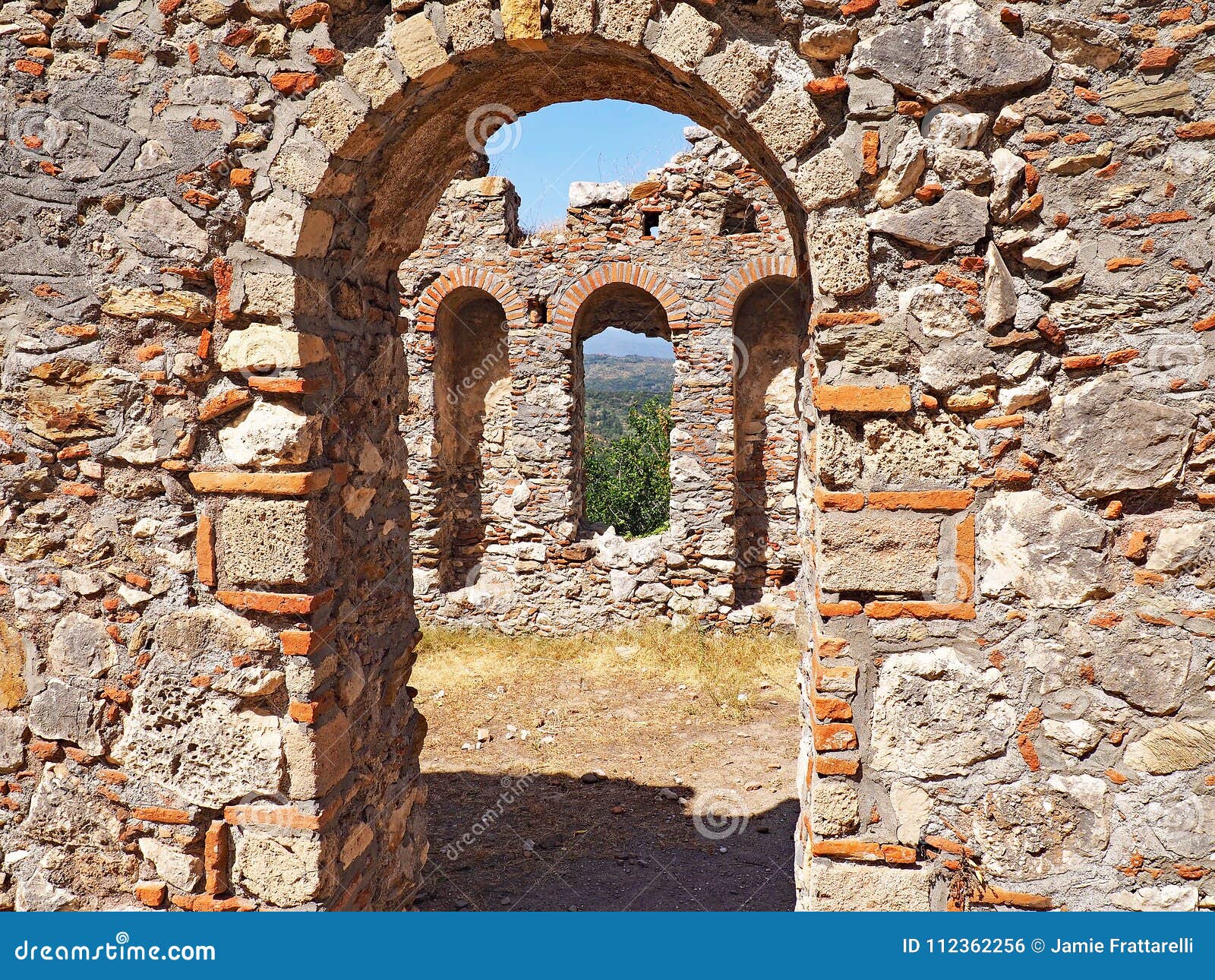 Medieval Ruins at the Ancient Site of Mystras, Greece Stock Photo ...