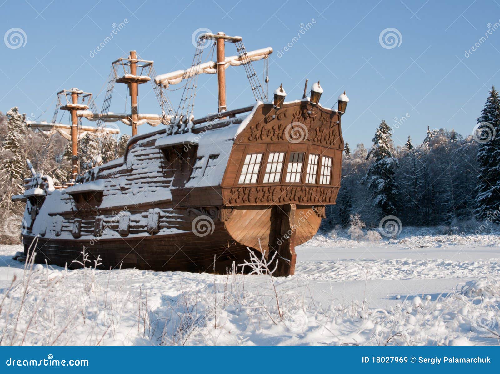 Medieval sail ship stock image. Image of exploration - 18027969