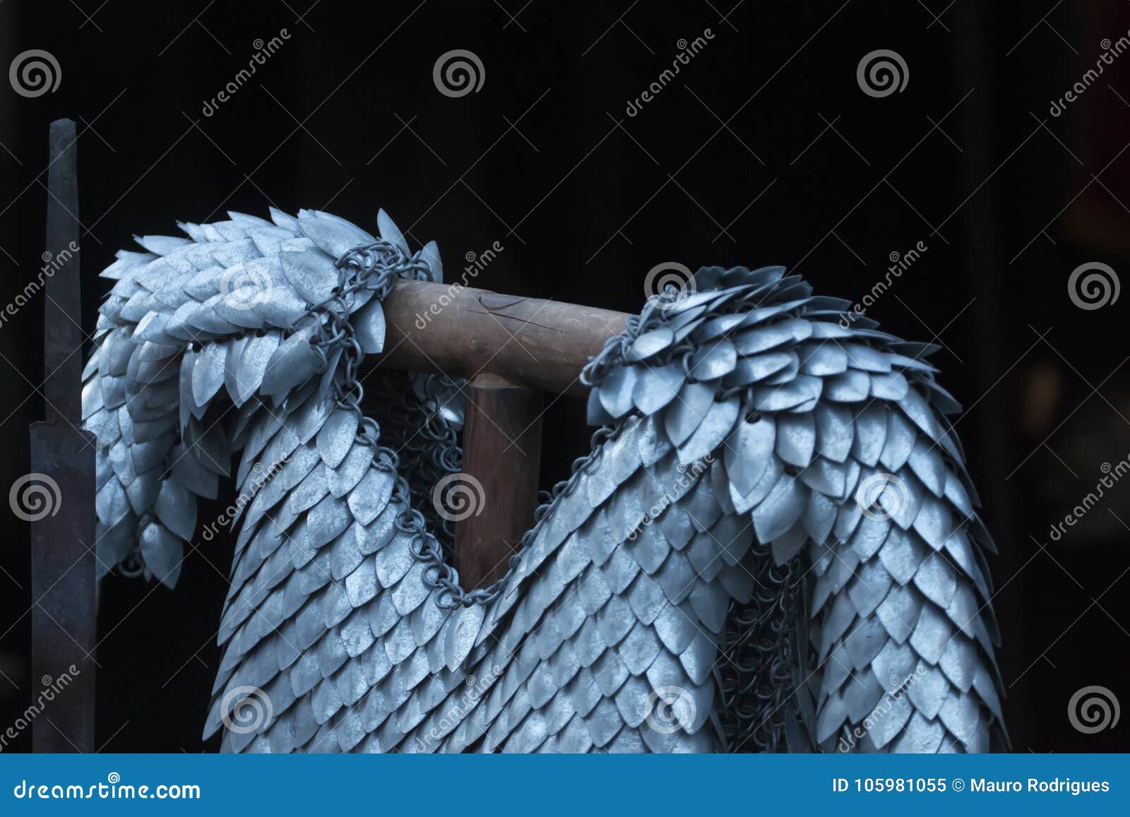 Medieval scale armor vest stock image. Image of mail - 105981055