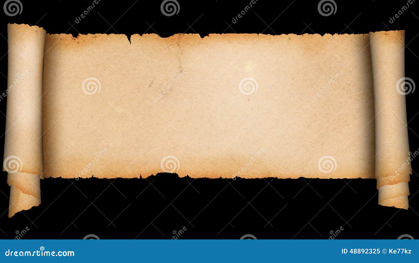 Medieval Scroll of Parchment. Stock Image - Image of rusty, textured ...