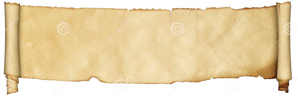 Medieval Scroll of Parchment. Stock Image - Image of burnt, medieval ...