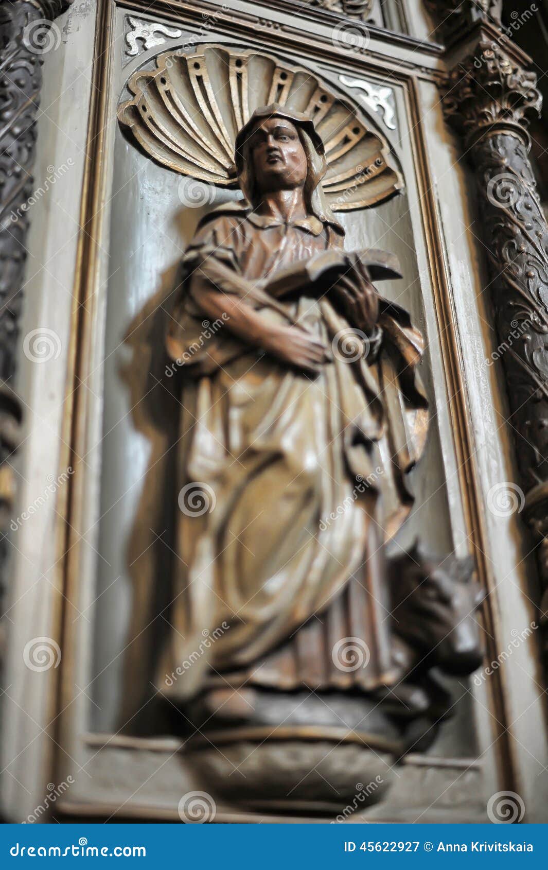 Medieval Sculptures On Wall, Decorated Building With Mythical Creatures ...