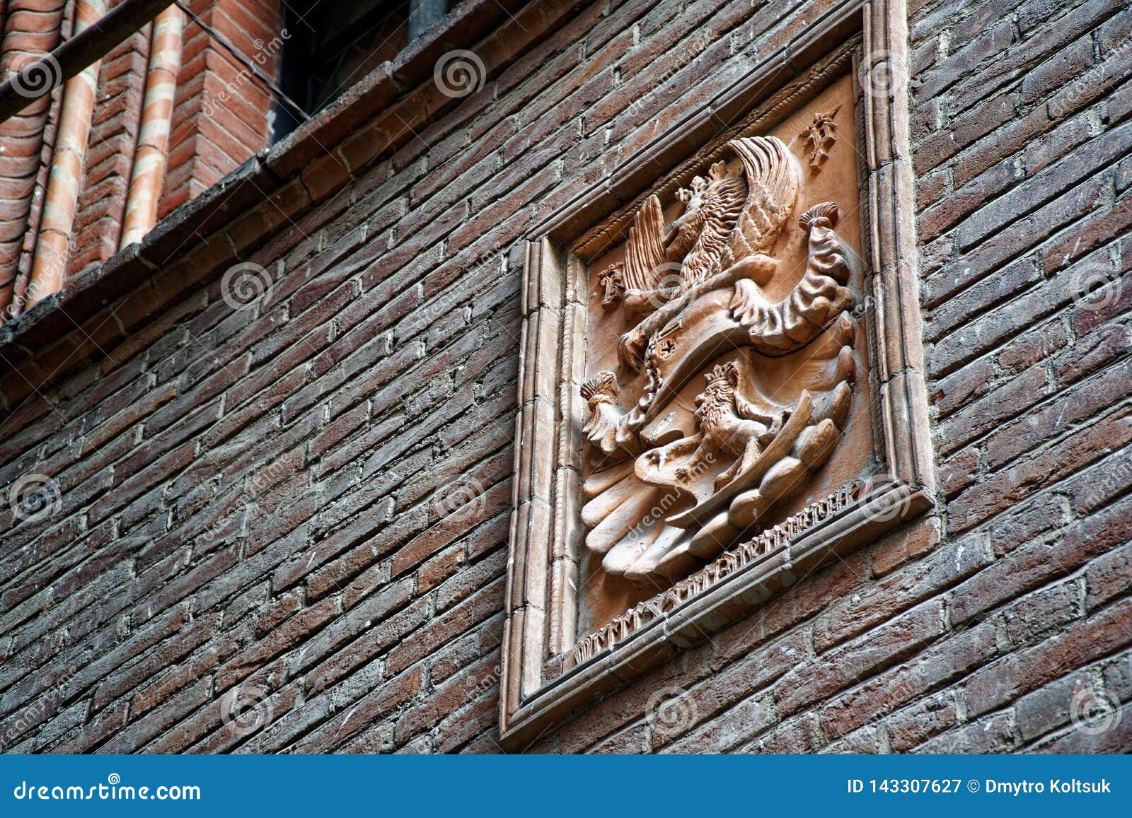 Medieval Sculptures on Wall, Decorated Building with Mythical Creatures ...