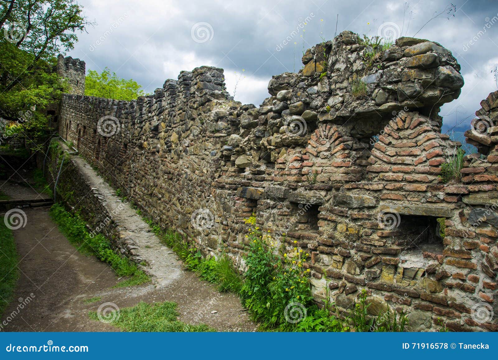 Medieval security wall stock photo. Image of abstract - 71916578