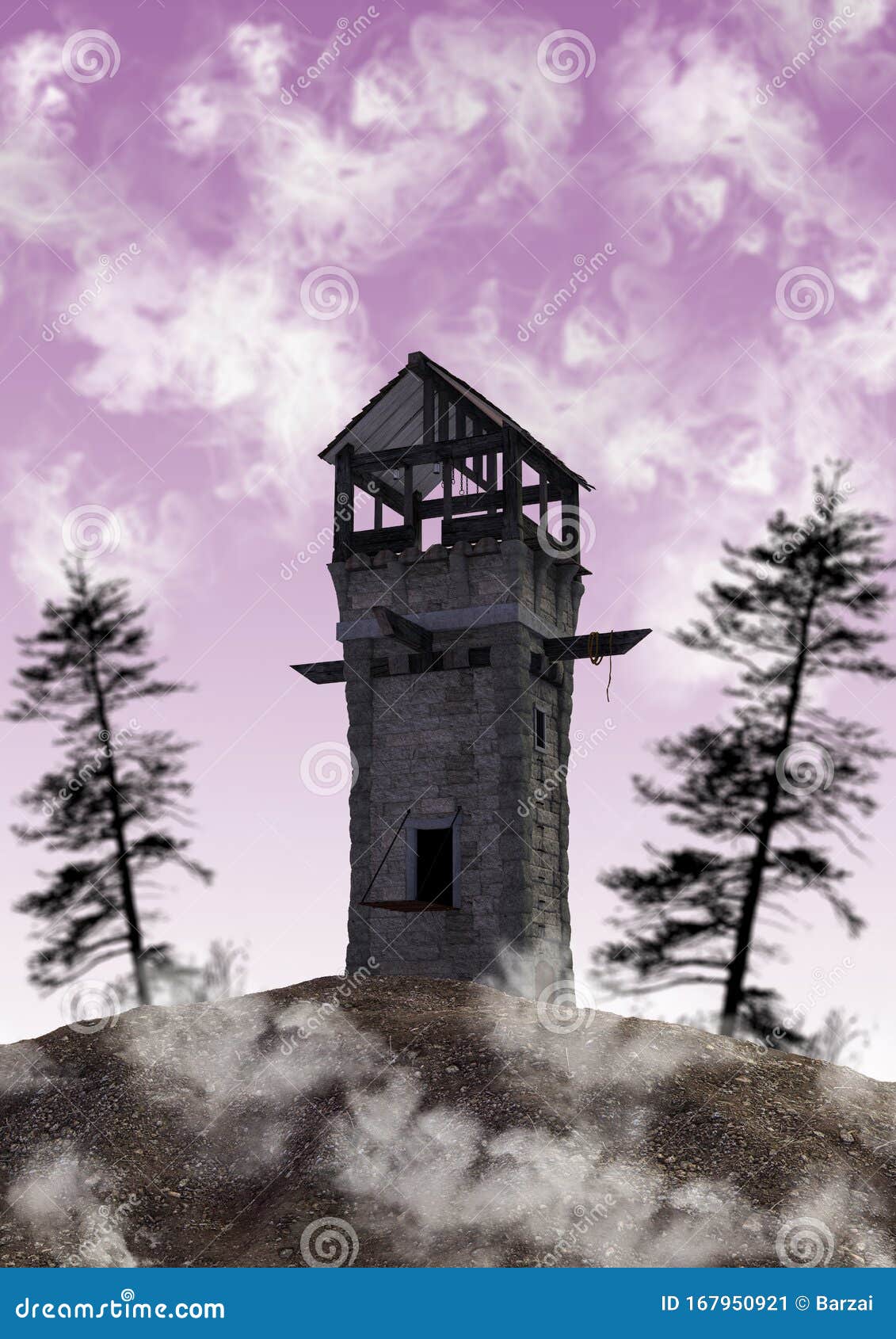 Medieval Sentinel Tower. Royalty-Free Stock Photo | CartoonDealer.com ...