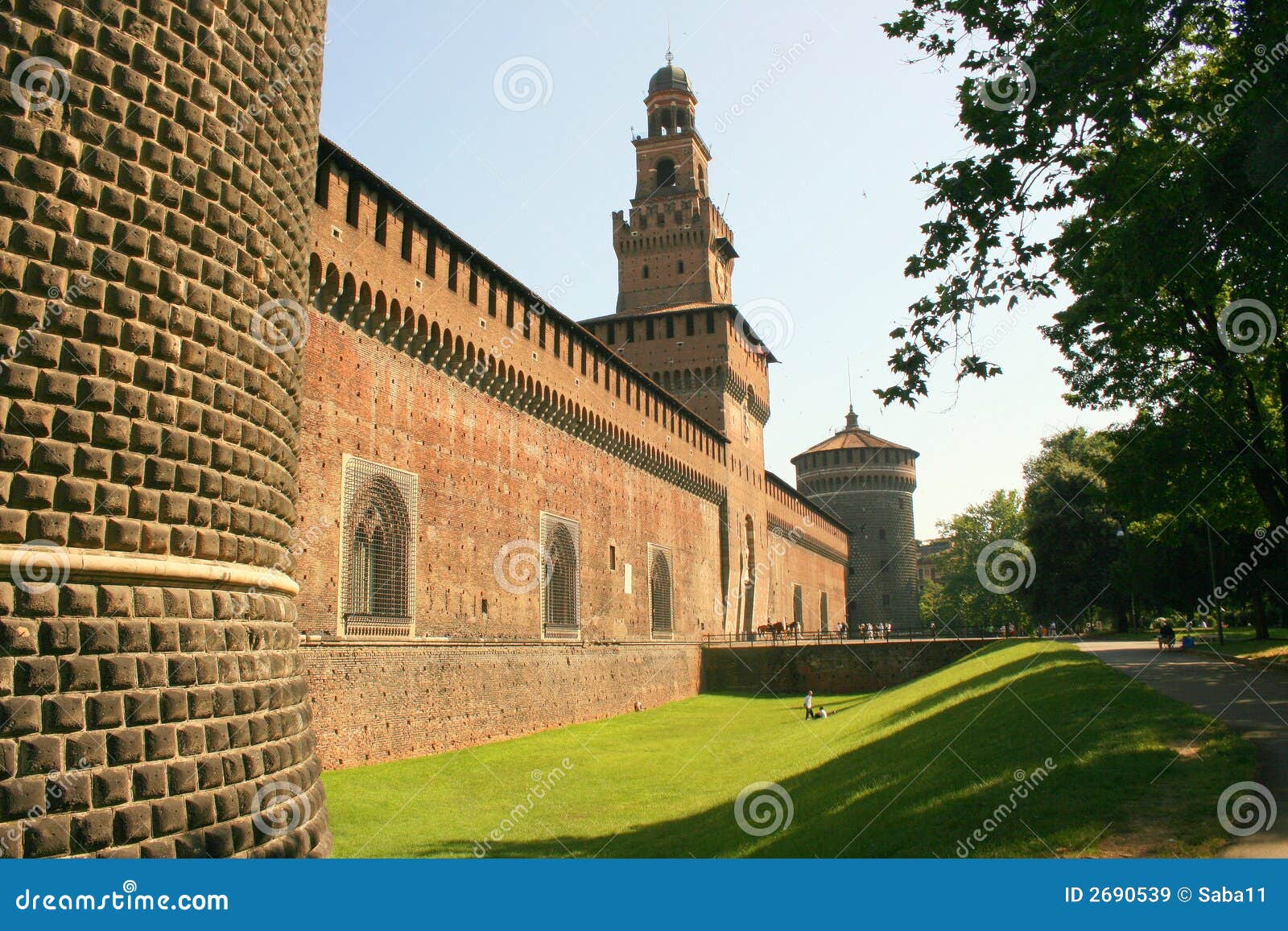 Medieval Sforza Castel, Milan Stock Image - Image of building, padana ...