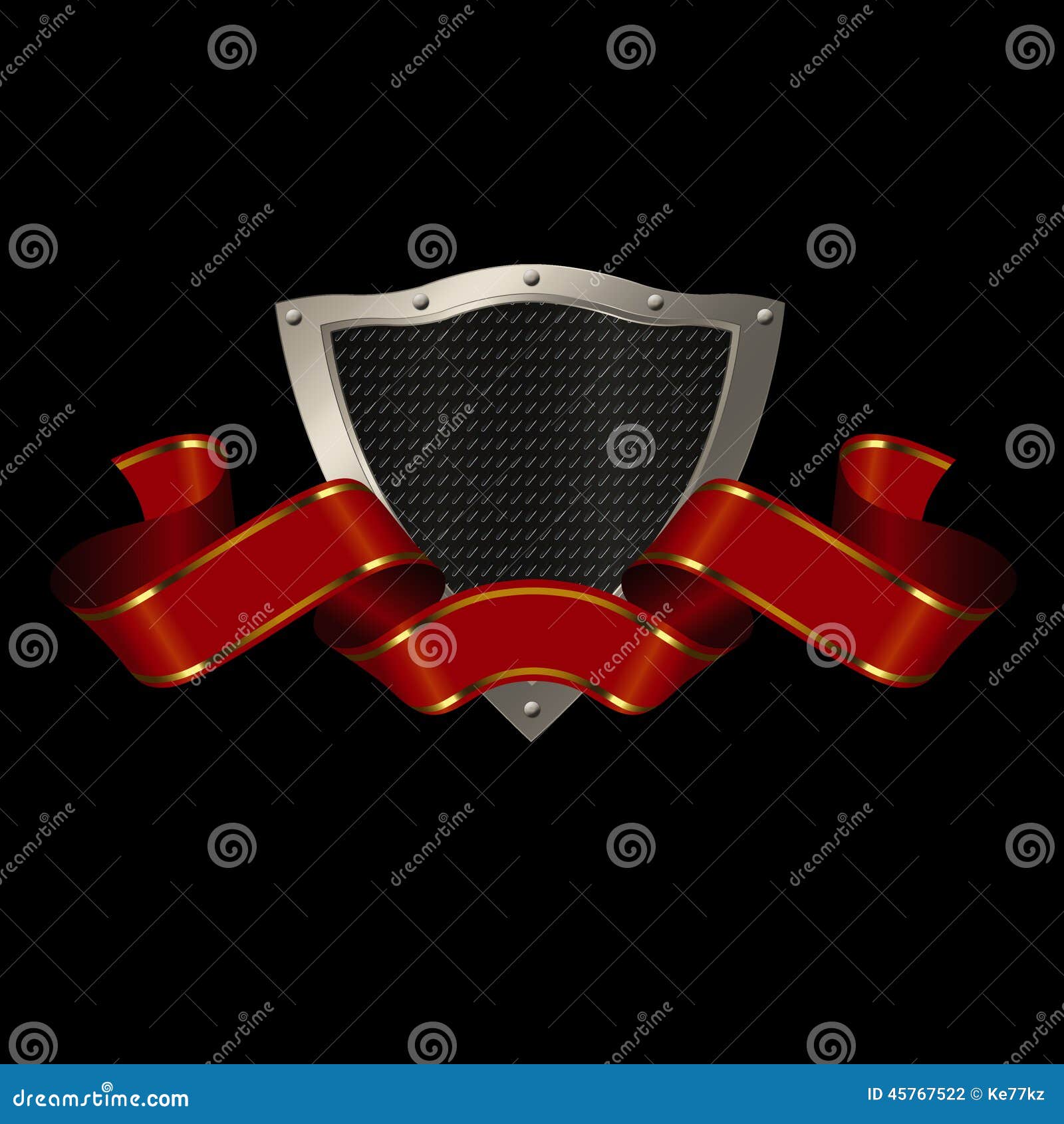 Medieval Shield and Banner. Stock Illustration - Illustration of ...