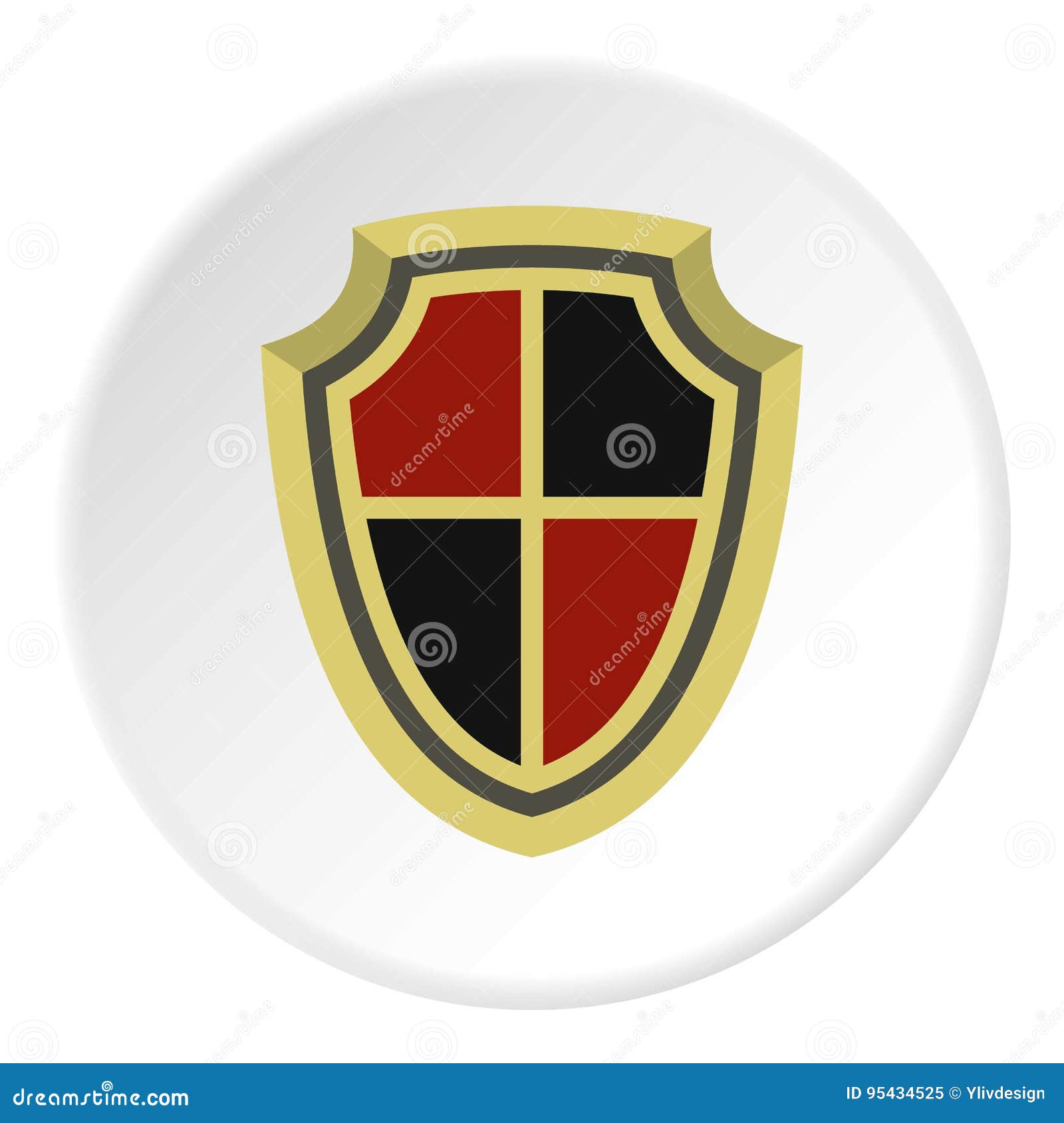 Medieval Shield Icon Circle Stock Vector - Illustration of element ...