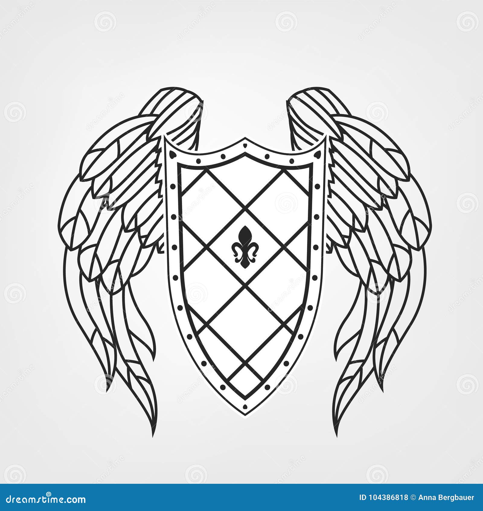 Medieval Shield Icon stock vector. Illustration of antique - 104386818