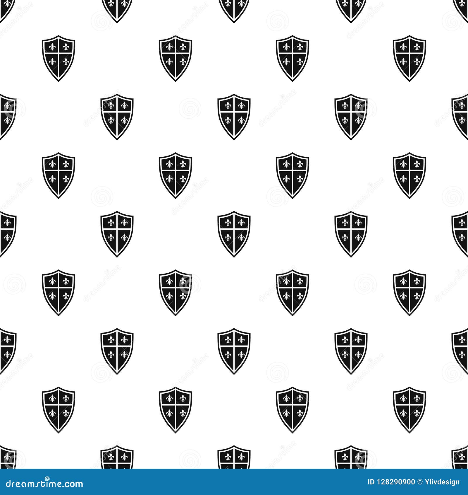 Medieval Shield Pattern, Simple Style Stock Illustration - Illustration ...