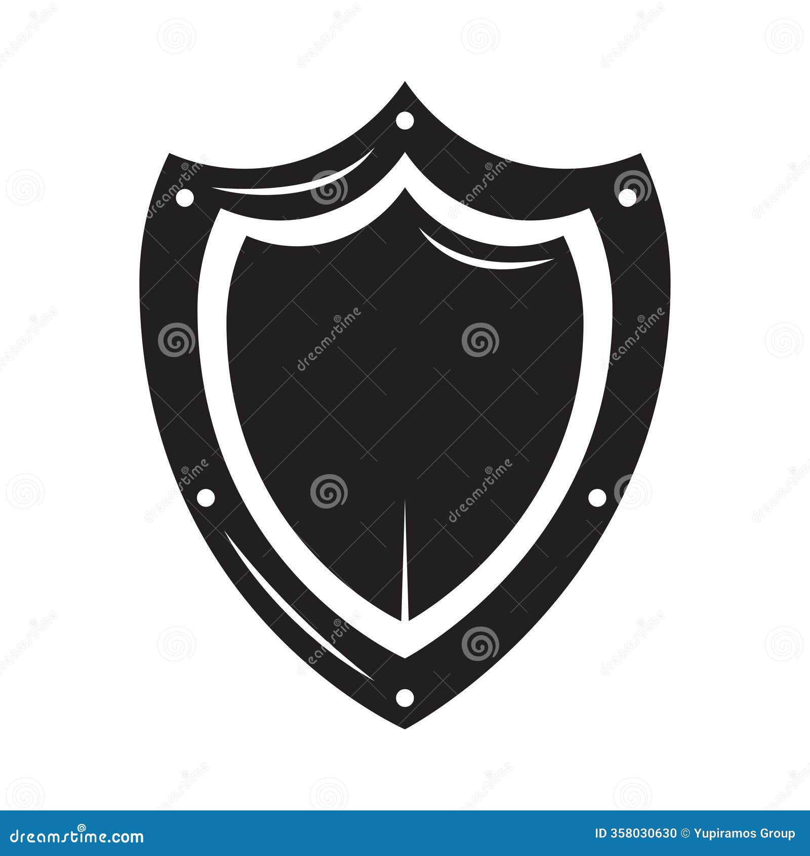 Medieval Shield Silhouette Icon Stock Illustration - Illustration of ...
