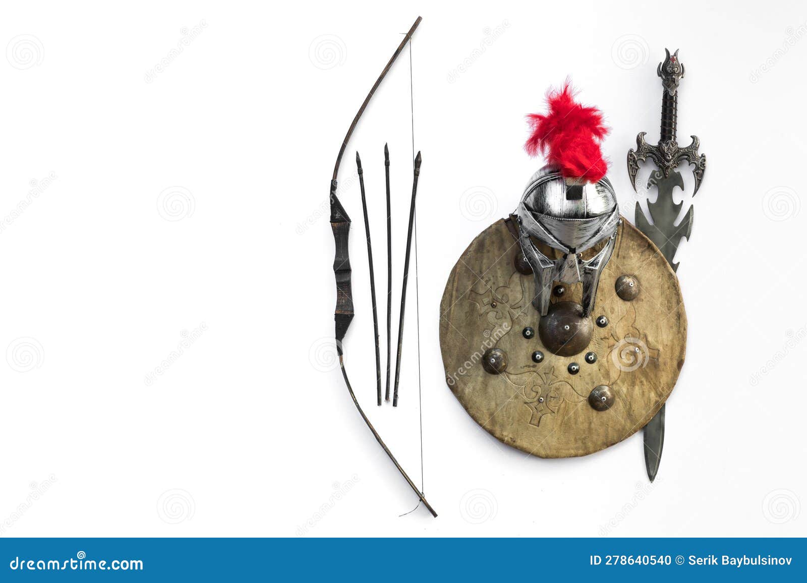 Medieval Shield and Sword Isolated Stock Photo - Image of weapon ...