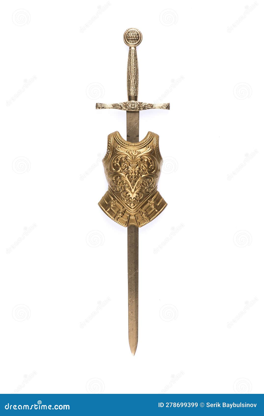 Medieval Shield and Sword Isolated Stock Image - Image of armour ...